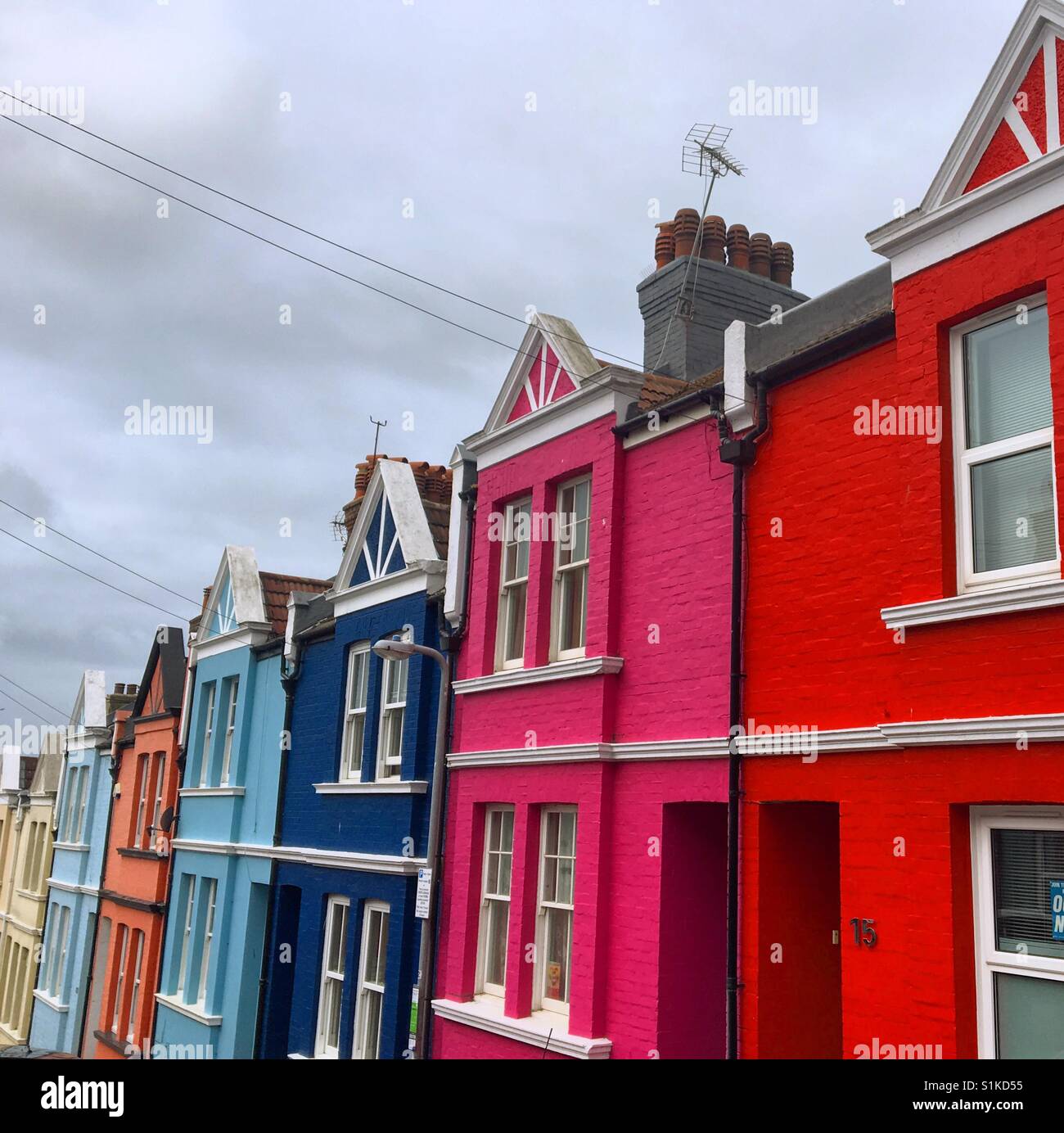 Colourful houses brighton Banque de photographies et d’images à haute ...