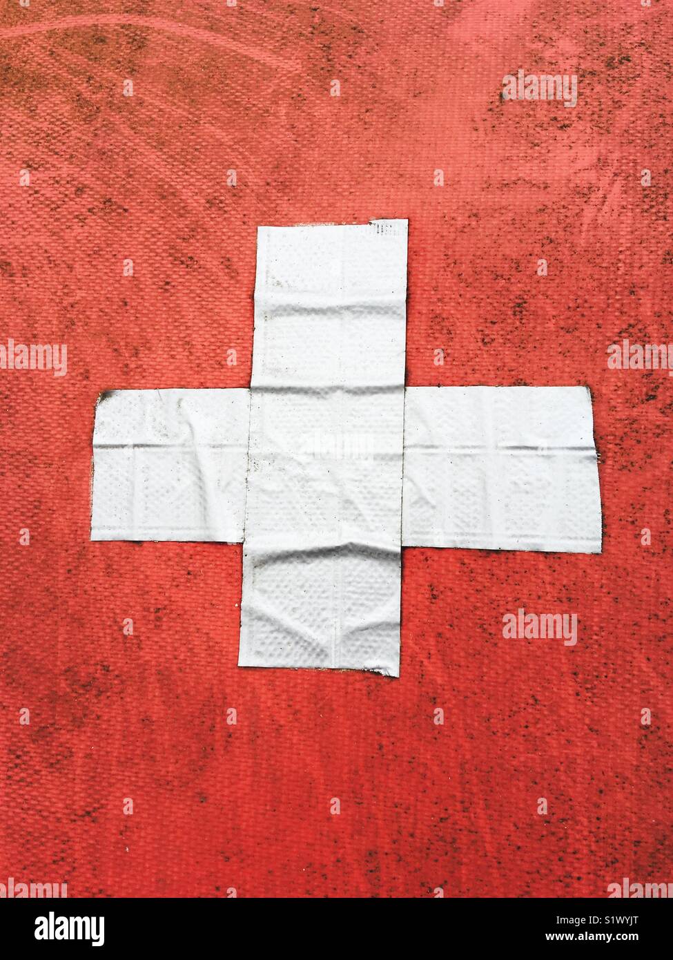 Drapeau avec croix rouge Banque de photographies et d’images à haute ...
