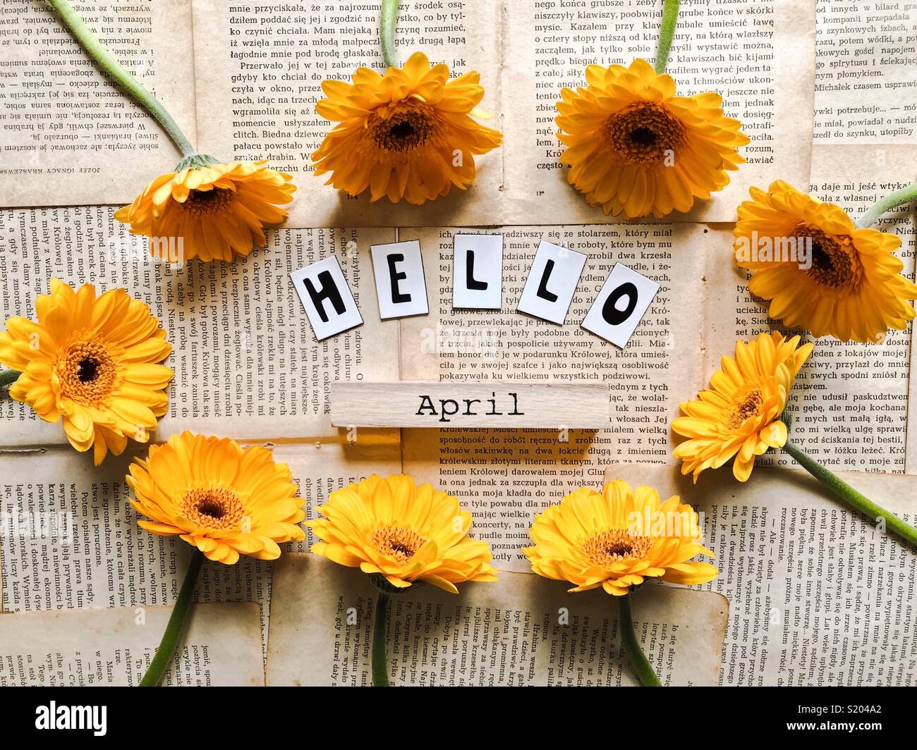 Bonjour avril Banque de photographies et d’images à haute résolution ...