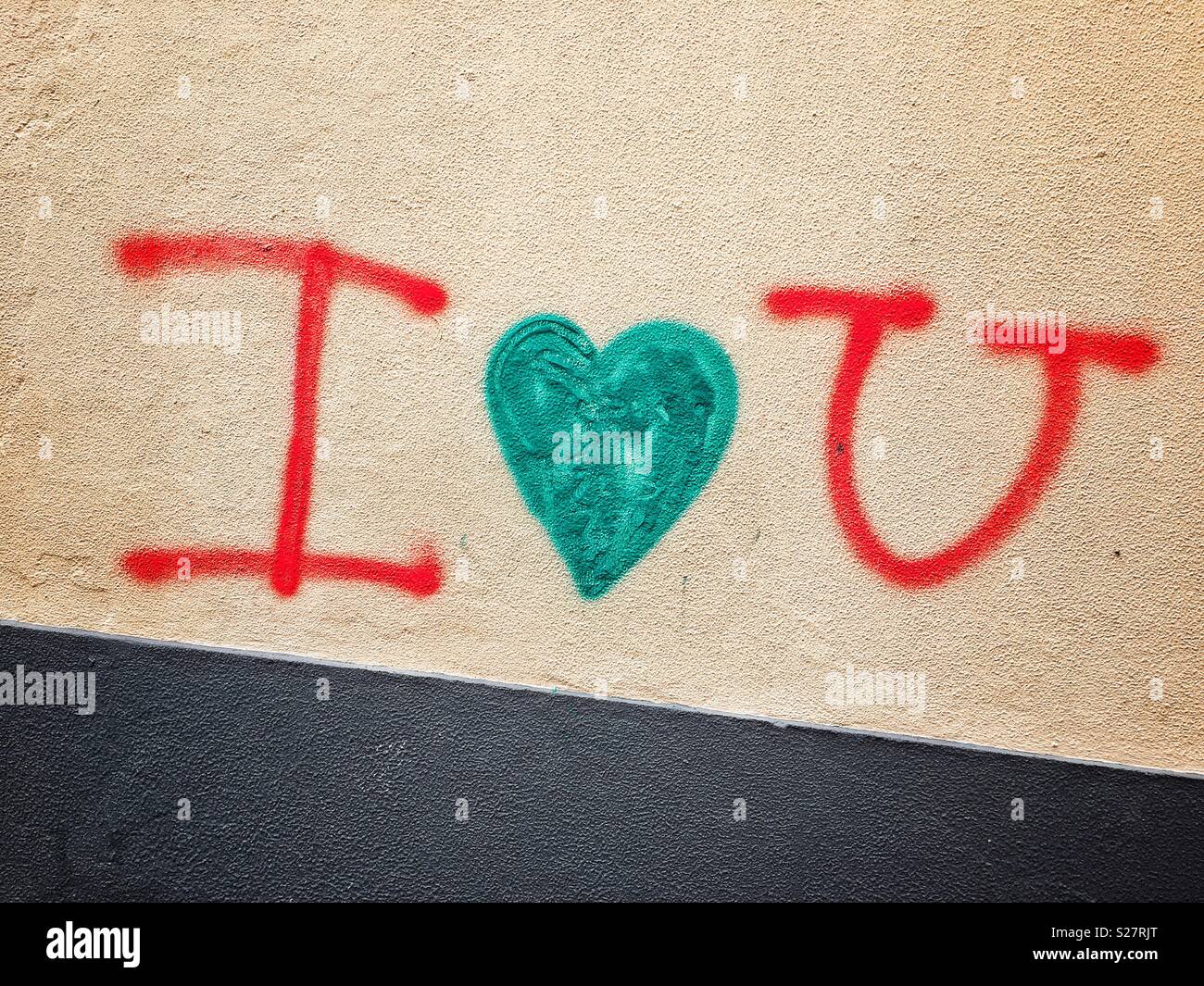 Je t'aime graffiti Banque de photographies et d’images à haute ...