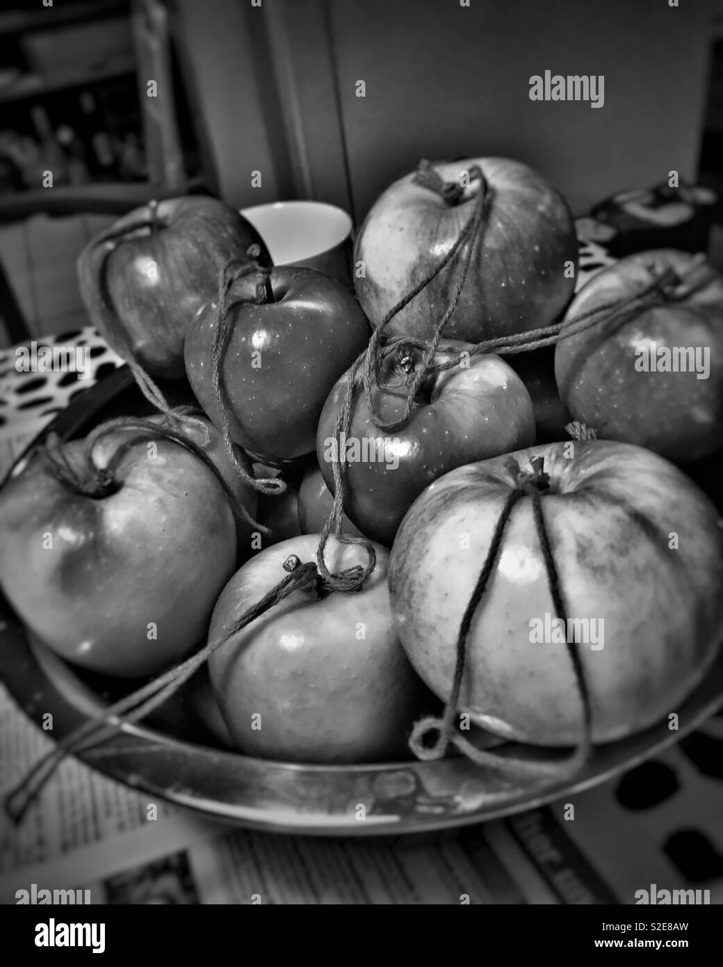 Des pommes Banque d'images noir et blanc - Alamy