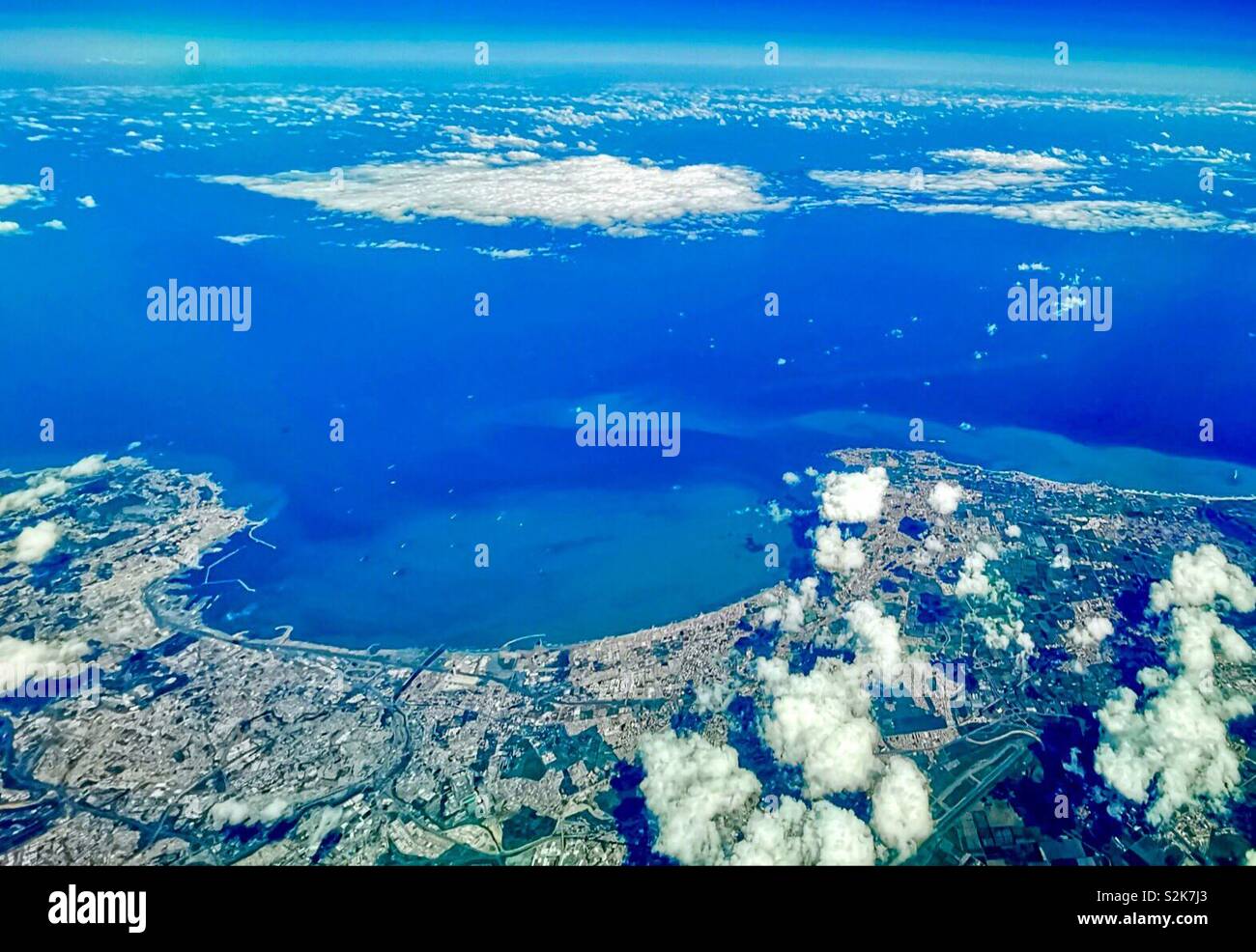 Vue aérienne de la Baie d'Alger et Alger Photo Stock - Alamy