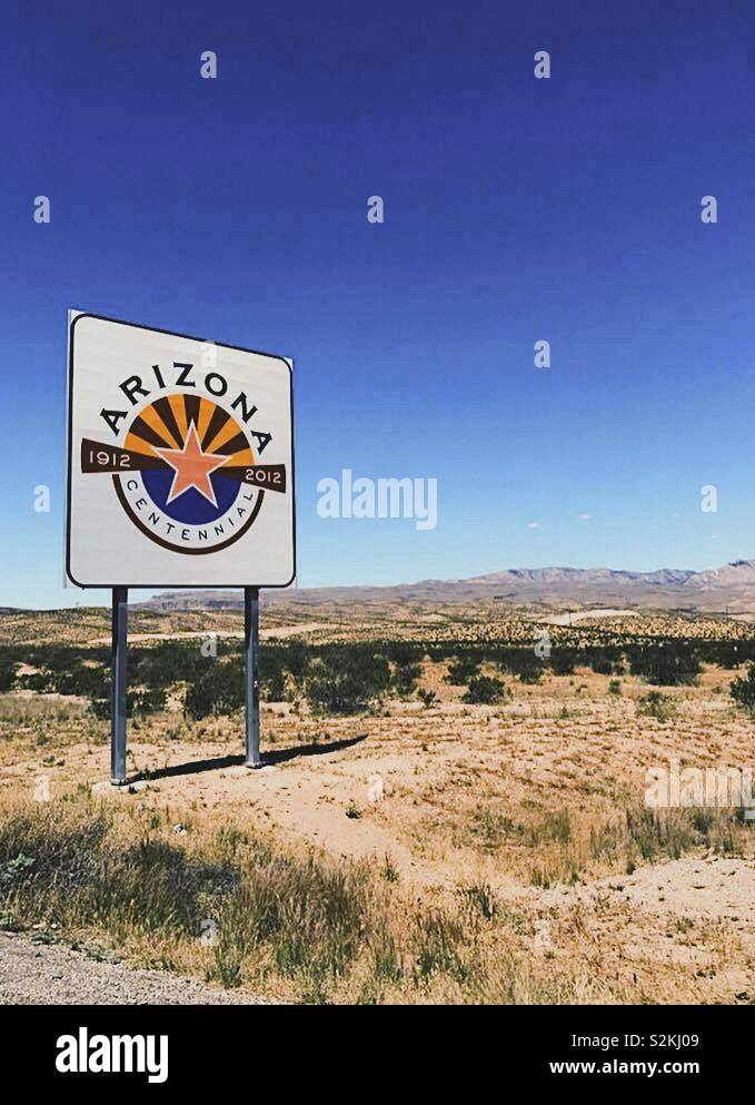 Arizona Welcome Sign Banque d'image et photos - Alamy