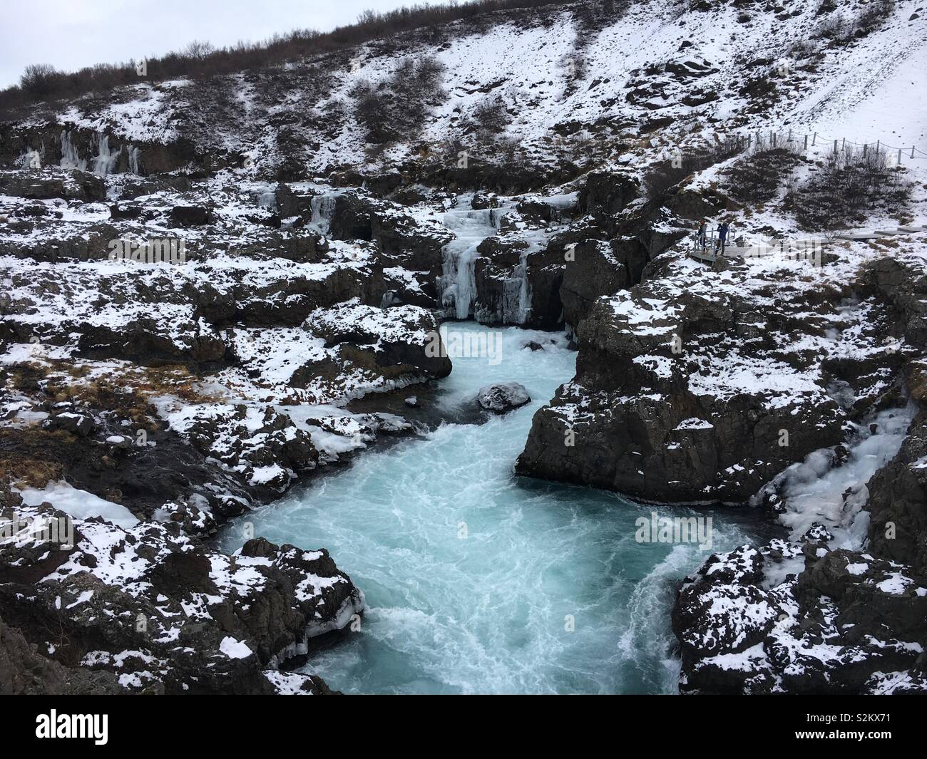 Iceland barnafoss waterfall Banque de photographies et d’images à haute ...