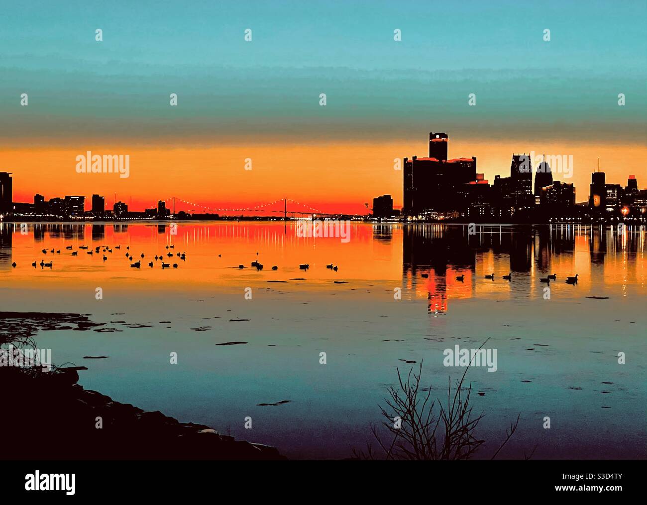 Detroit centre ville Banque de photographies et d’images à haute ...