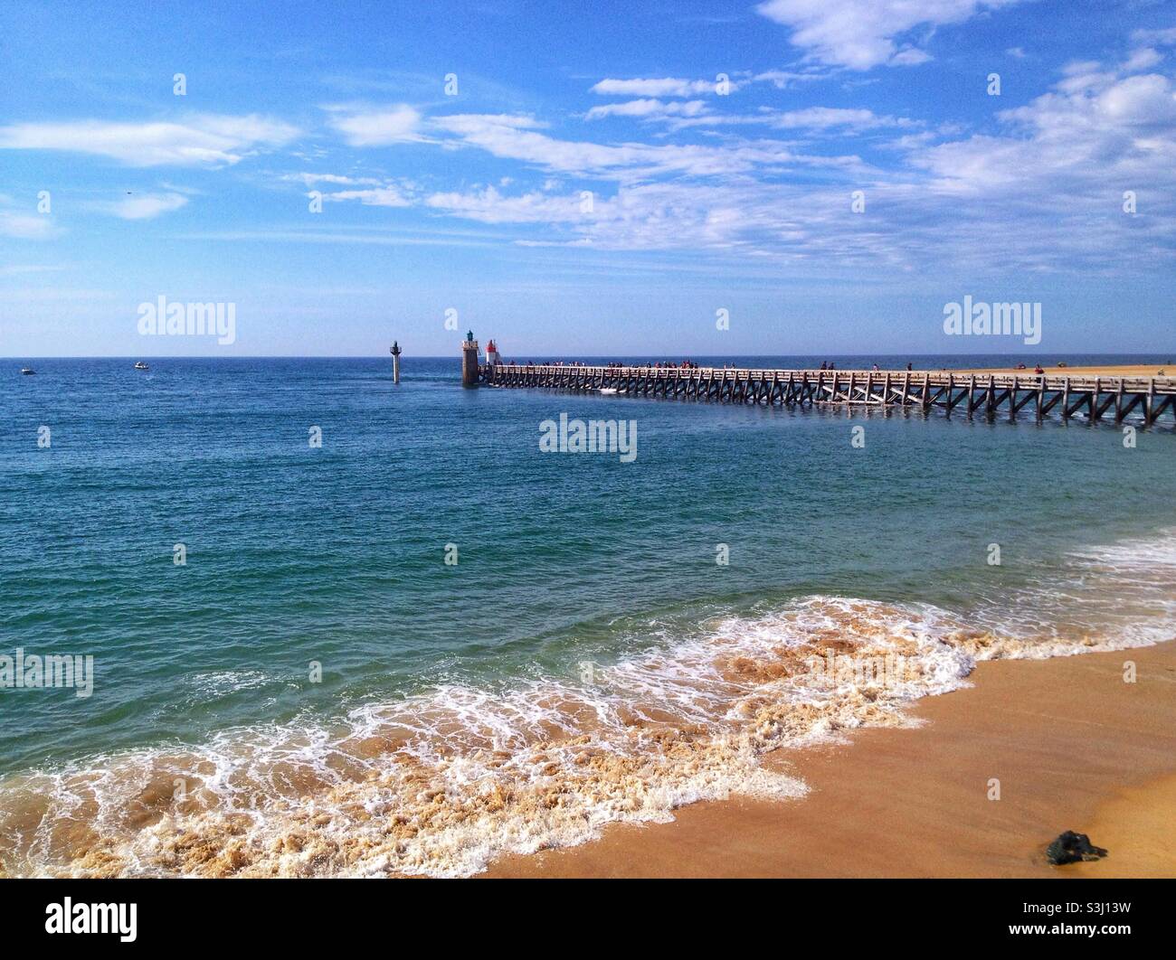 L'Estacade de la ville de Capbreton. Les Landes, France Photo Stock - Alamy