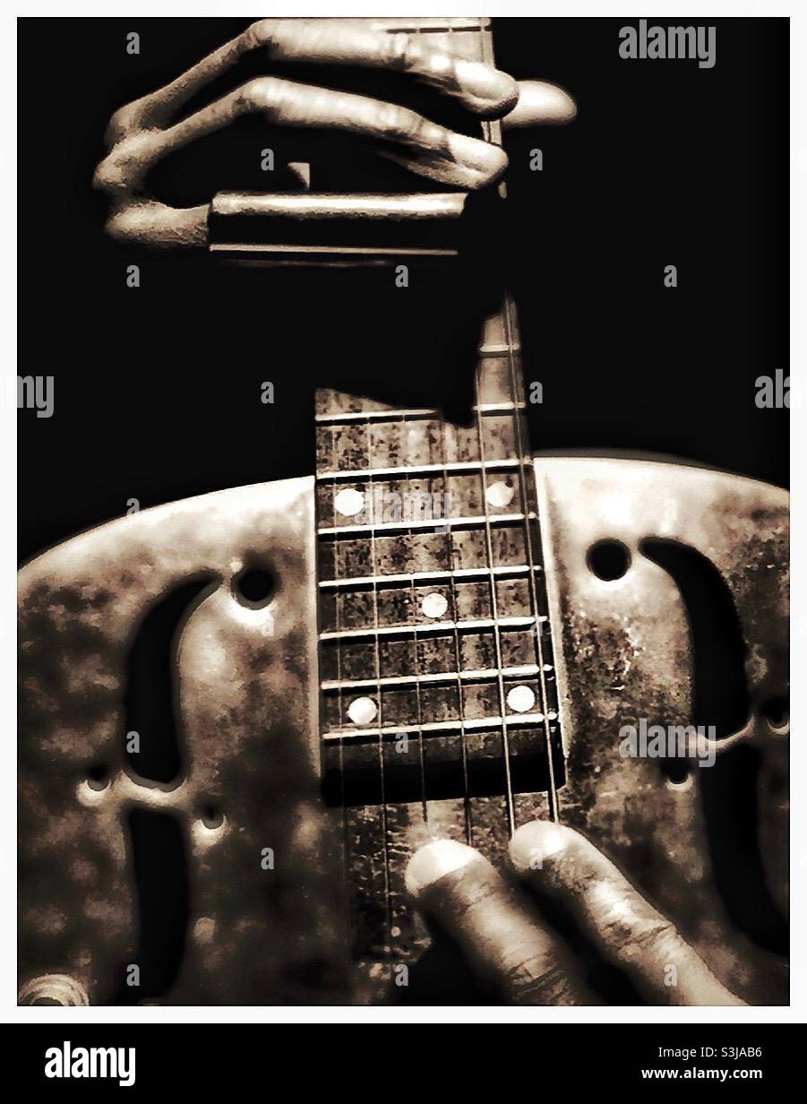 Vintage guitar blues Banque de photographies et d’images à haute ...