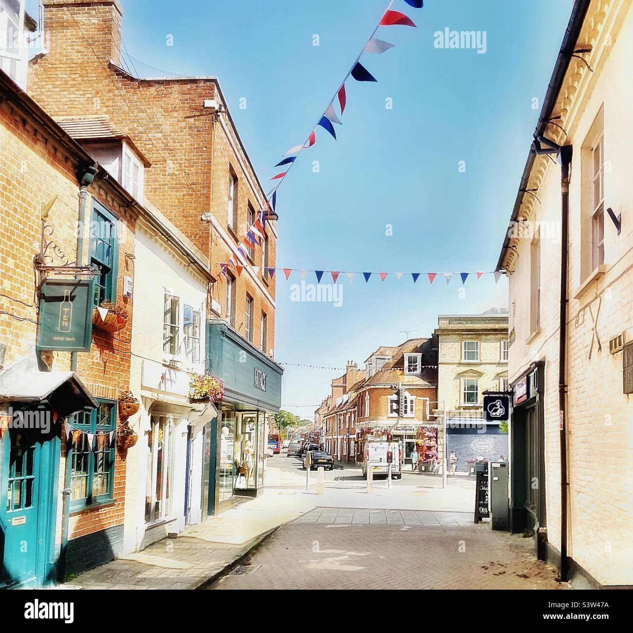 Rue principale de wimborne Banque de photographies et d’images à haute ...