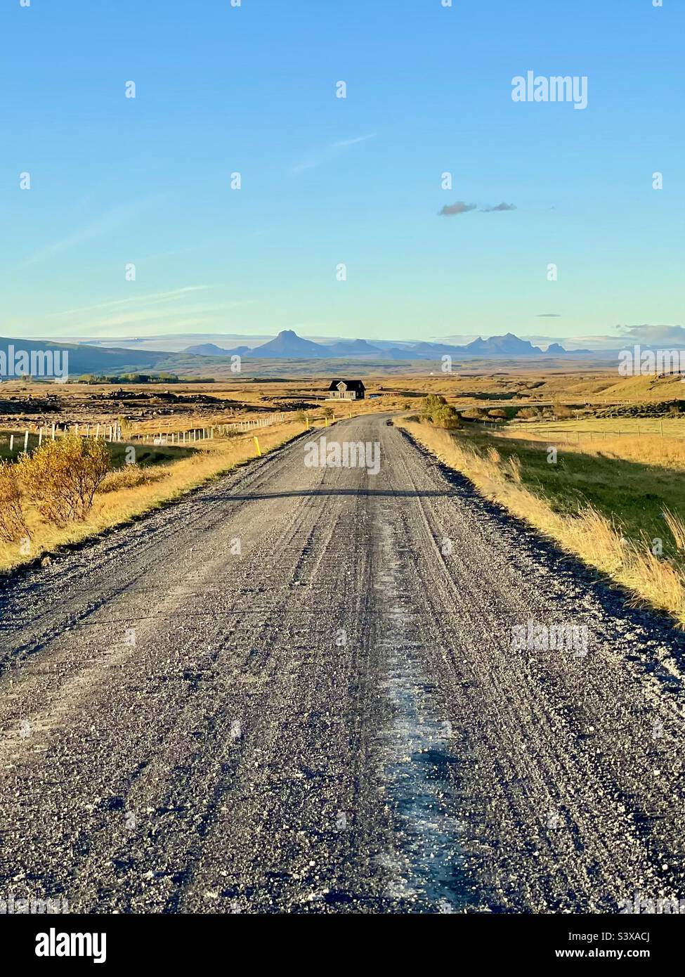Paysage de route de gravier d'islande Banque de photographies et d ...