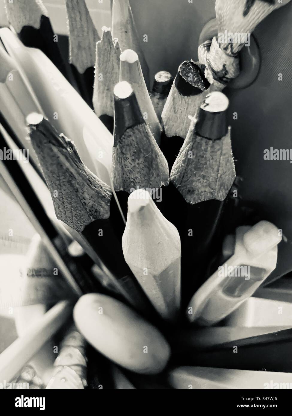 Pot of crayons Banque de photographies et d’images à haute résolution ...