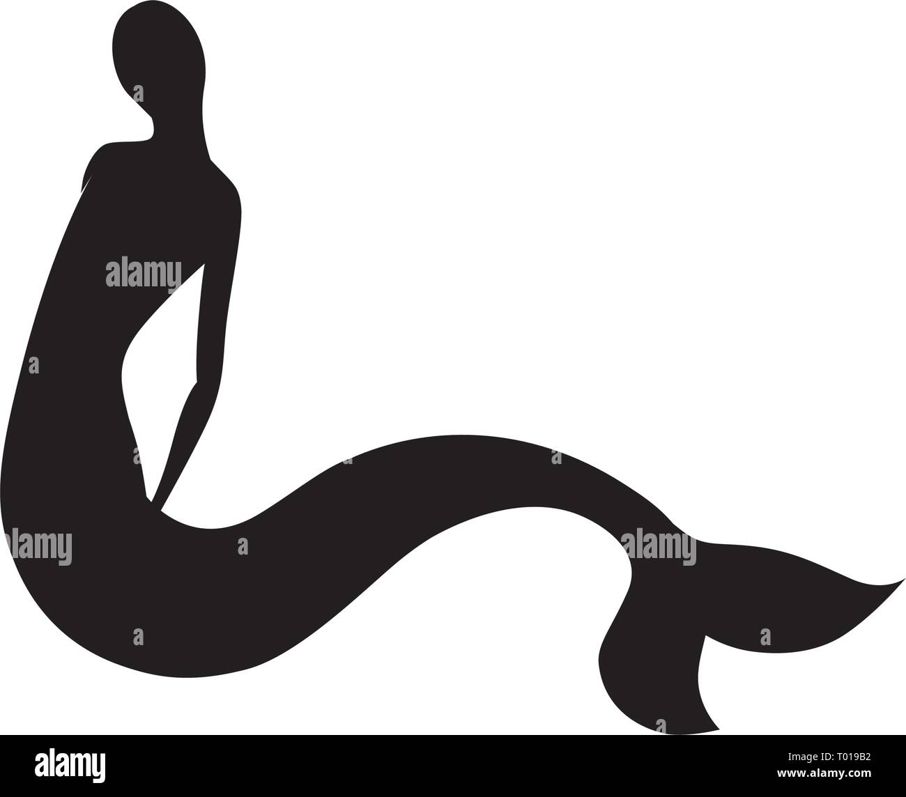 Silhouette De Sirène Banque Dimages Détourées Alamy