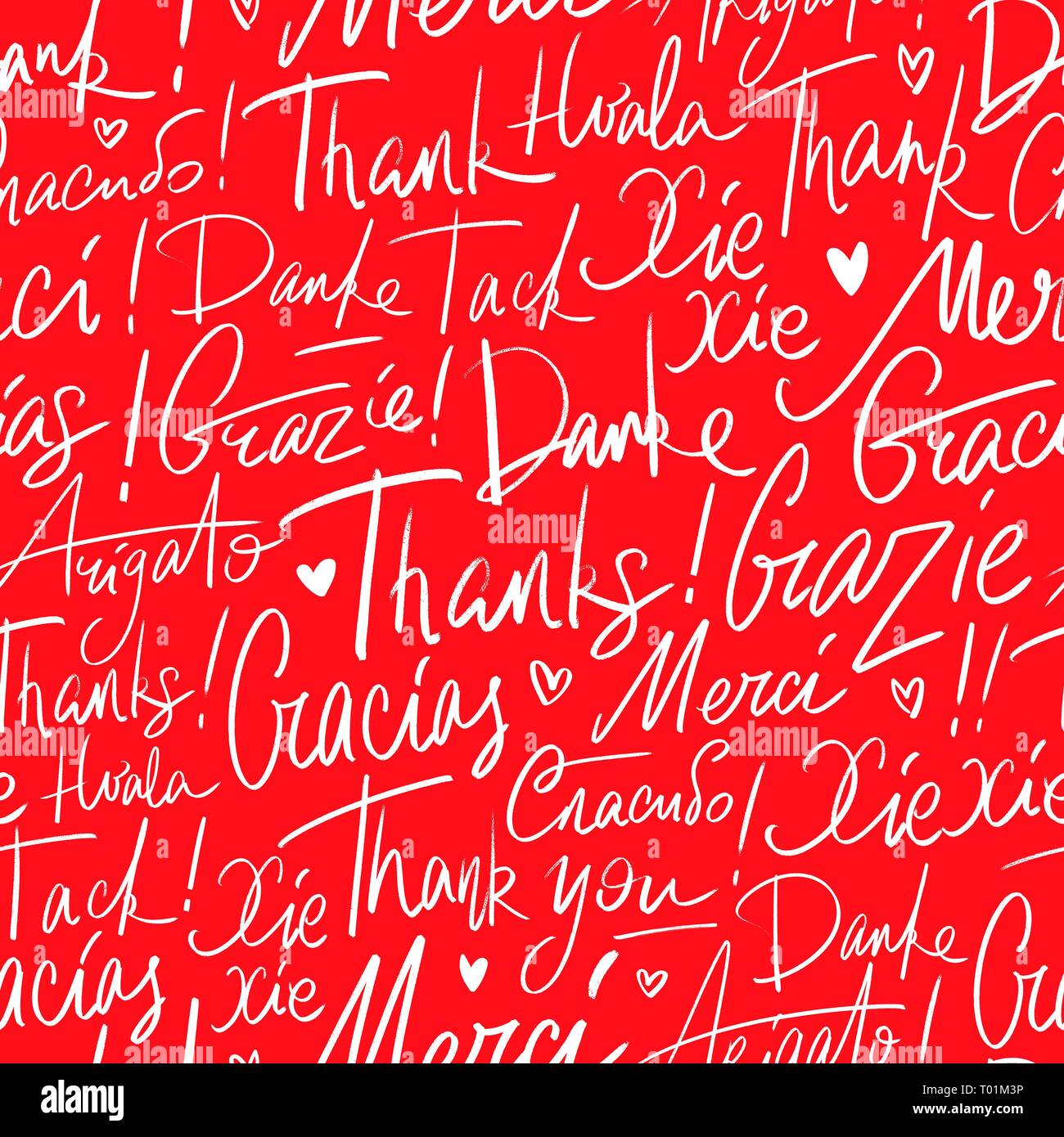 Merci en différentes langues Banque d'images vectorielles - Alamy