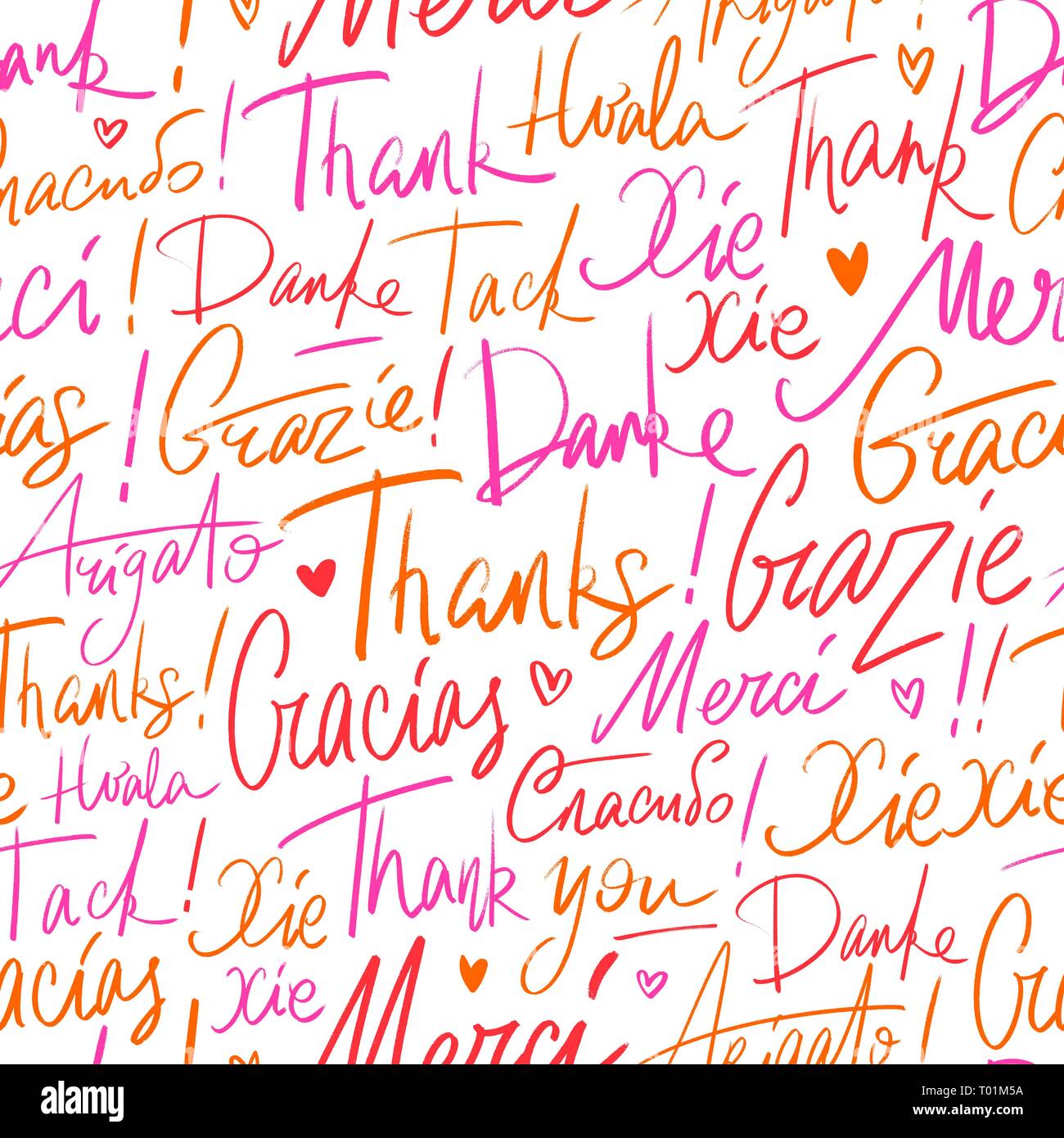 Merci en différentes langues Banque d'images vectorielles - Alamy