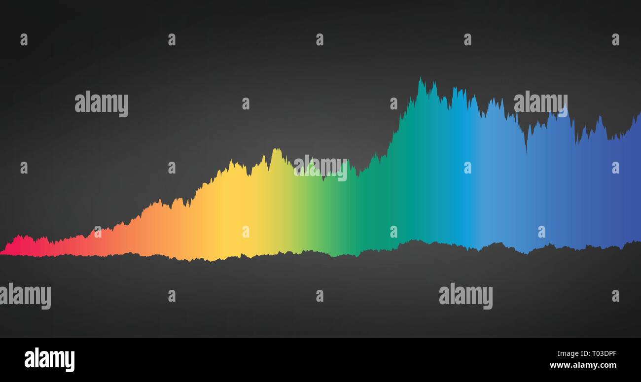 L'infographie d'onde du spectre couleur audio, graphique, concept ...