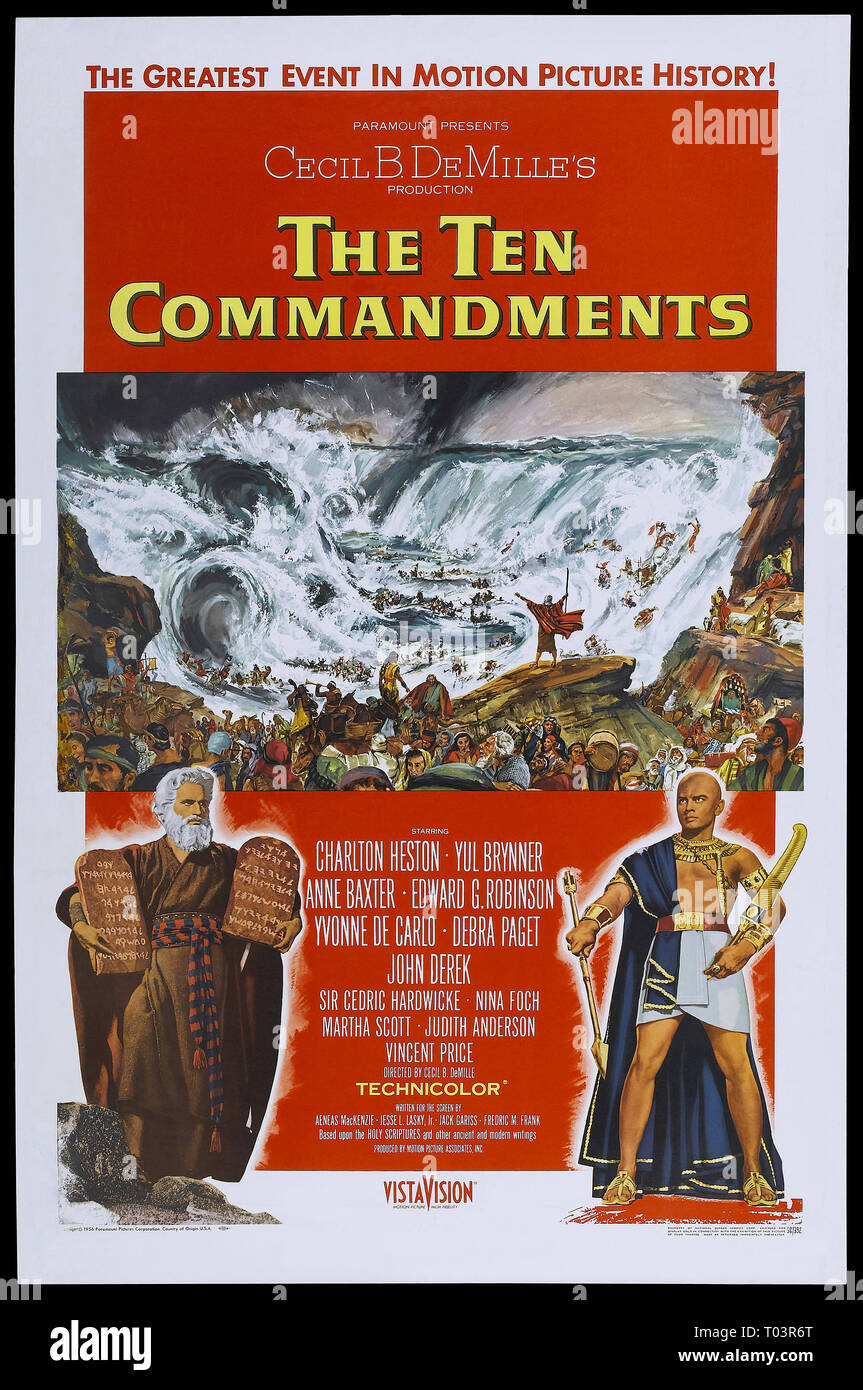 Les dix commandements 1956 affiche Banque de photographies et d’images ...
