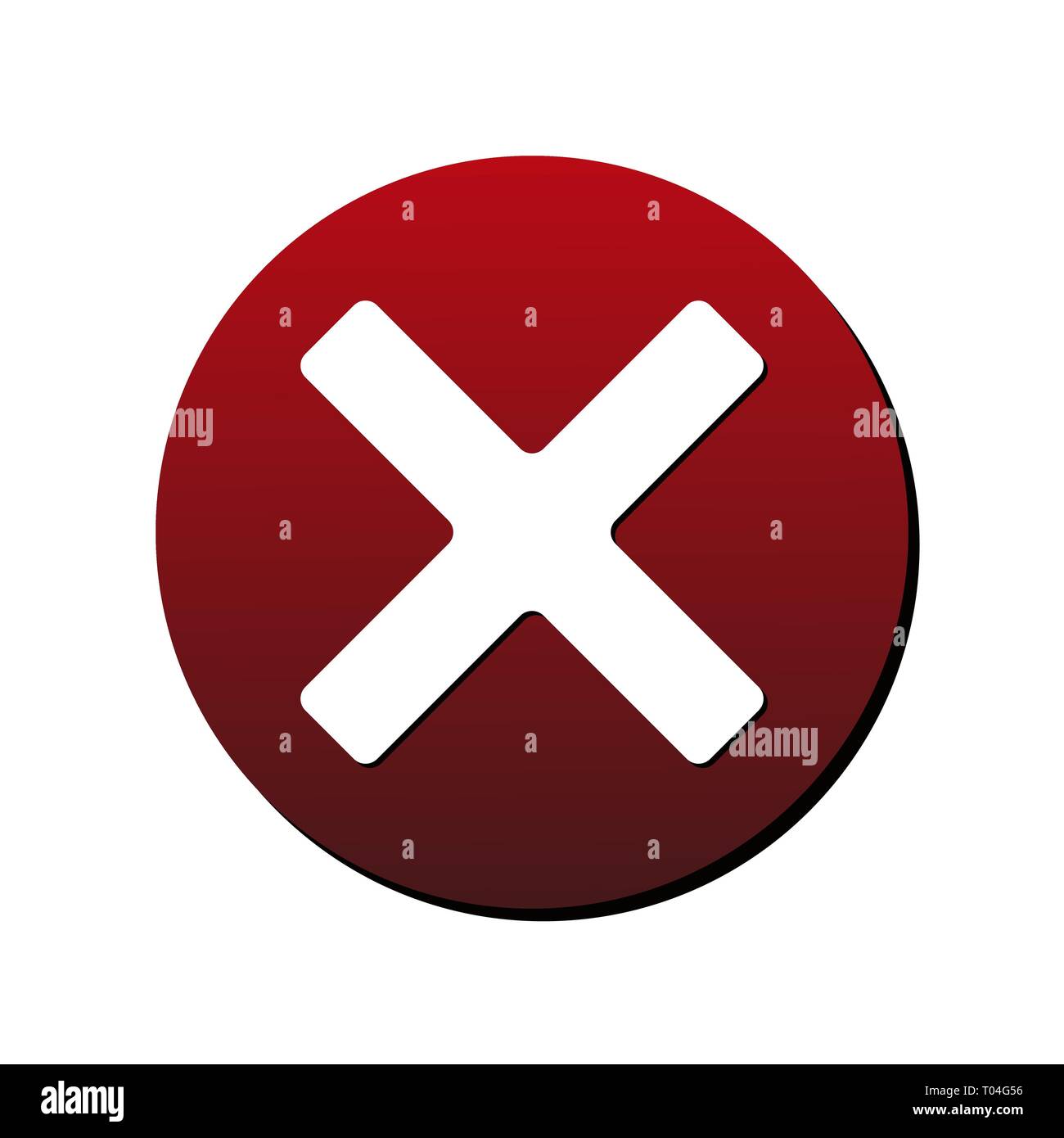 Bouton croix rouge refuser Banque d'images détourées - Page 2 - Alamy