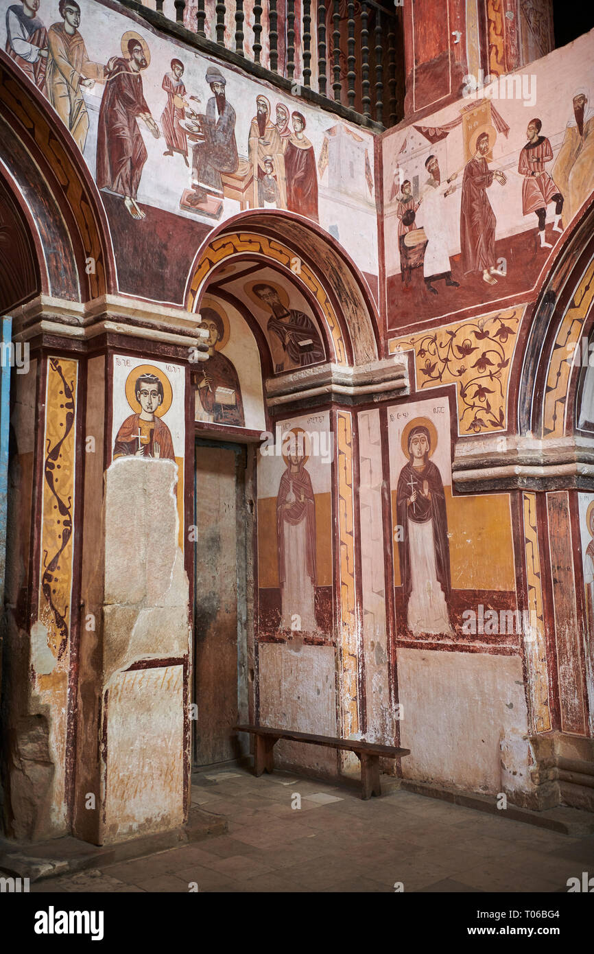 Photo de la fresque Byzantine collés sur le mur nord de l'Église ...