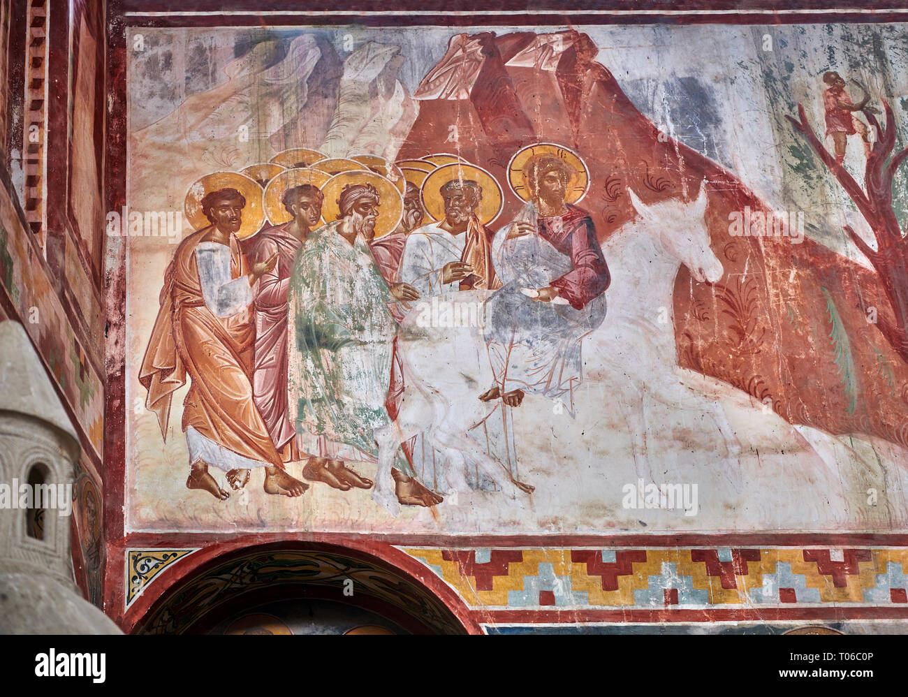 Photos et images de la fresque Byzantine collés sur le mur nord de l ...