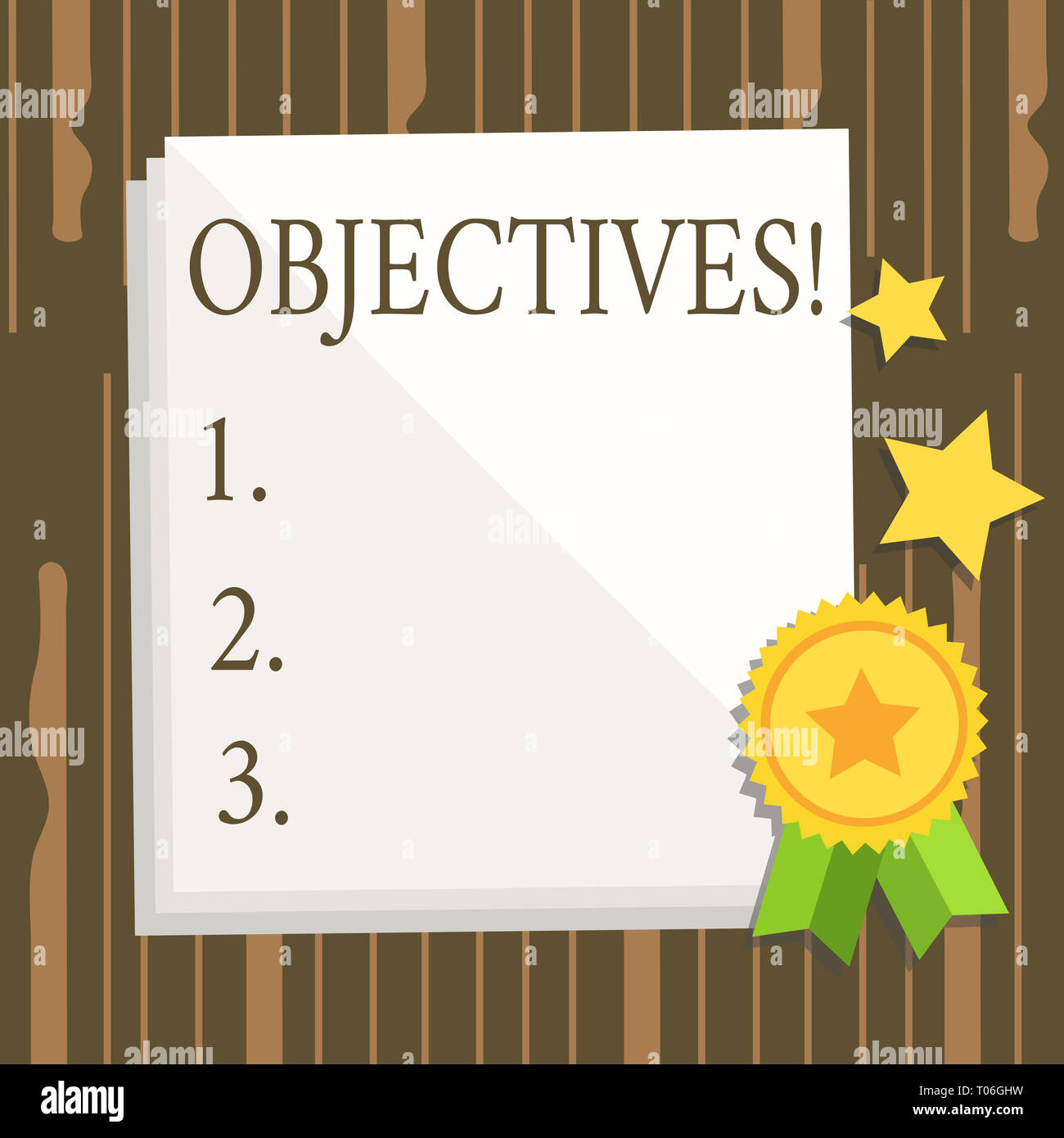 L'écriture de texte Word Objectifs. Photo d'entreprise présentant les ...