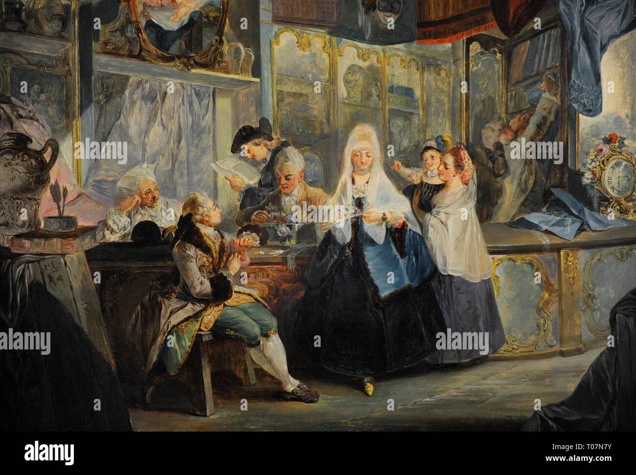Luis Paret y Alcazar (1746-1799). Pintor rococó español. La tienda de ...