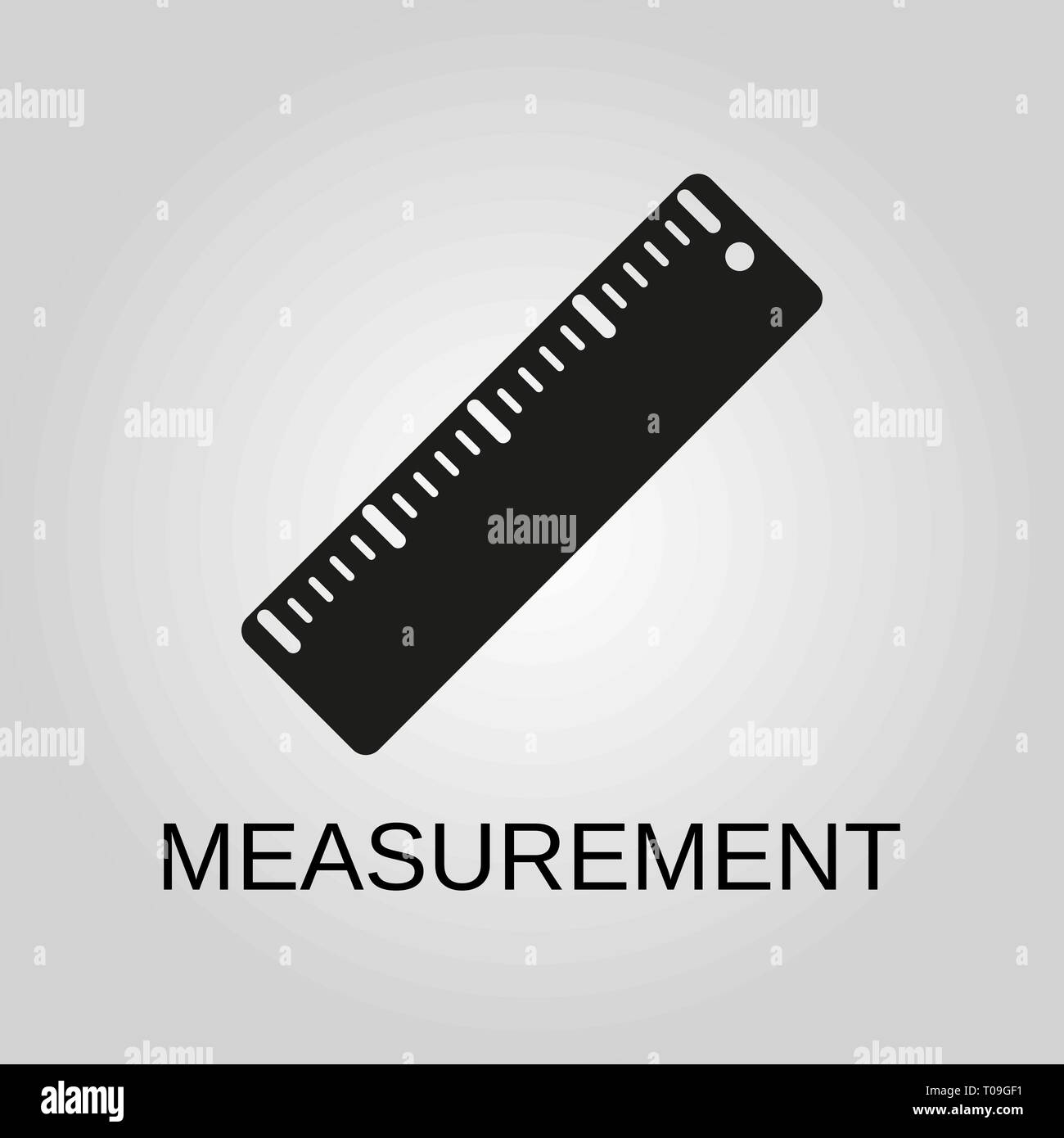 L'icône de mesure. Symbole de mesure. Modèle plat. Stock - Vector ...