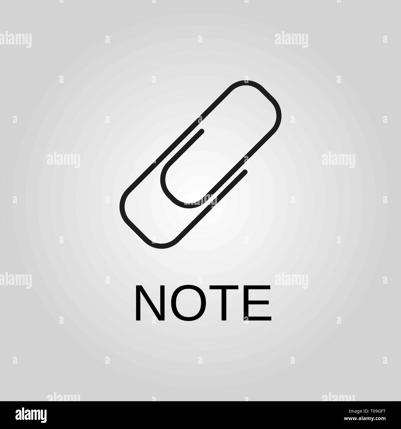 Icône de note. Symbole de note. Modèle plat. - Stock Vector illustratio ...