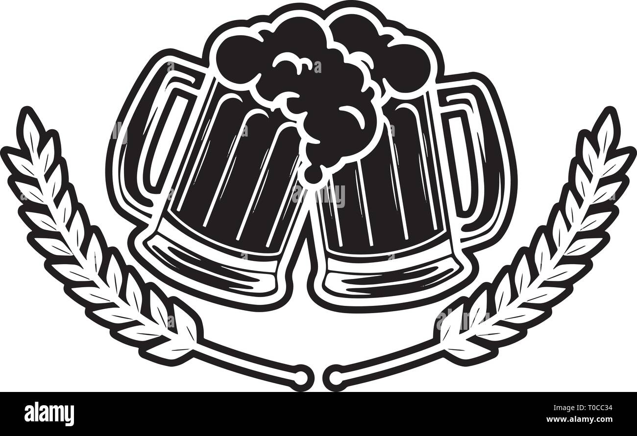 Beer Mug Brewery Cerveza bouteille de whisky cocktail Liqueur Boisson ...