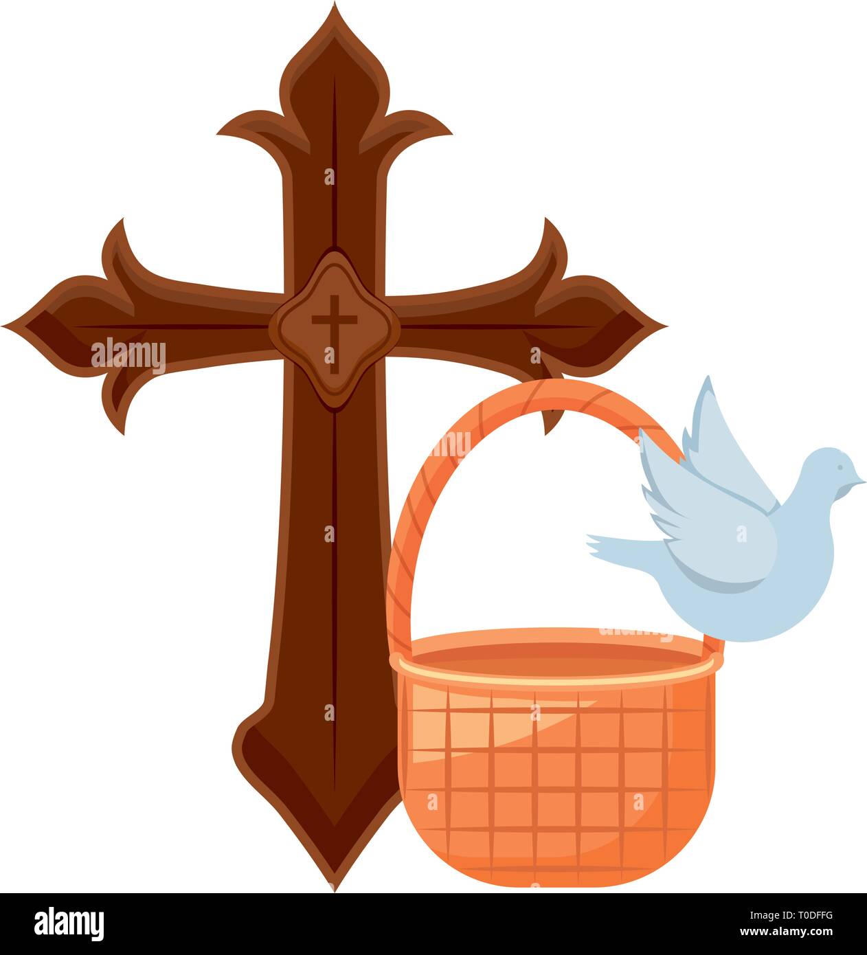 Dove With Cross Symbol Banque d'image et photos - Alamy