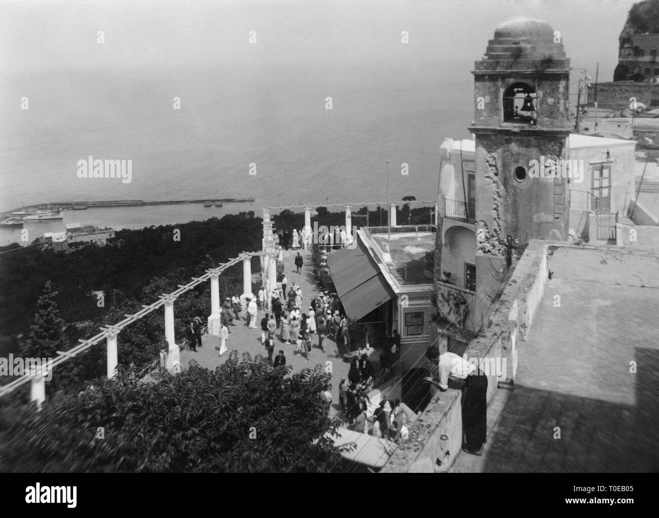 Funiculaire de capri Banque d'images noir et blanc - Alamy