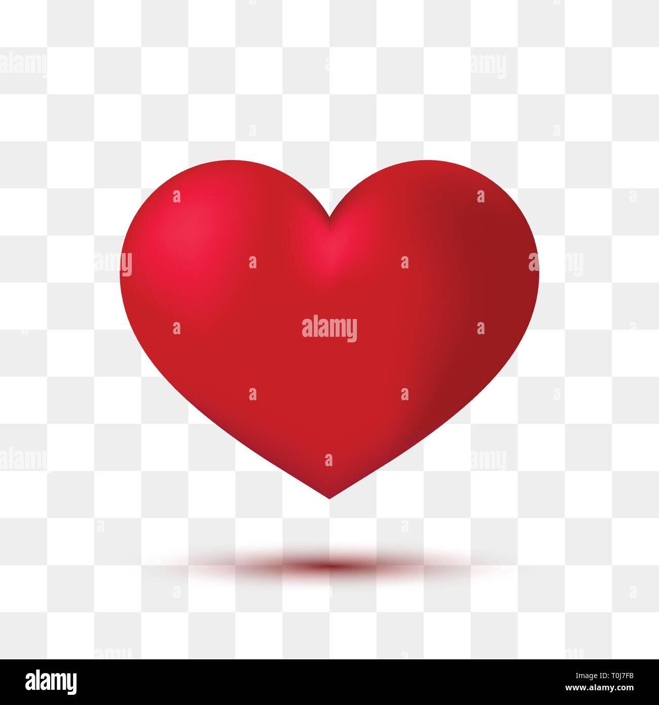 Réaliste, coeur rouge isolé. Vector illustration Image Vectorielle ...