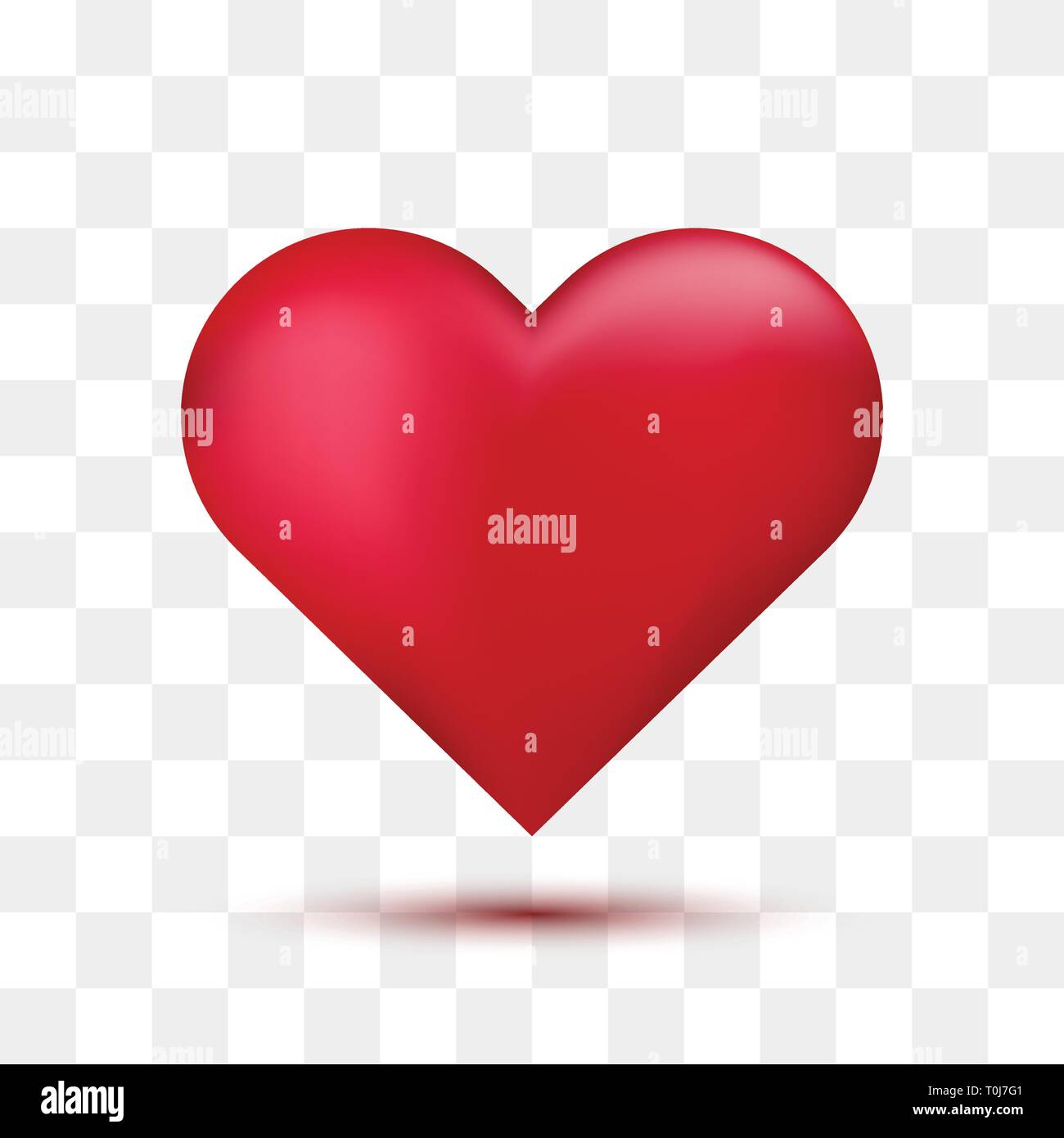 Réaliste, coeur rouge isolé. Vector illustration Image Vectorielle ...