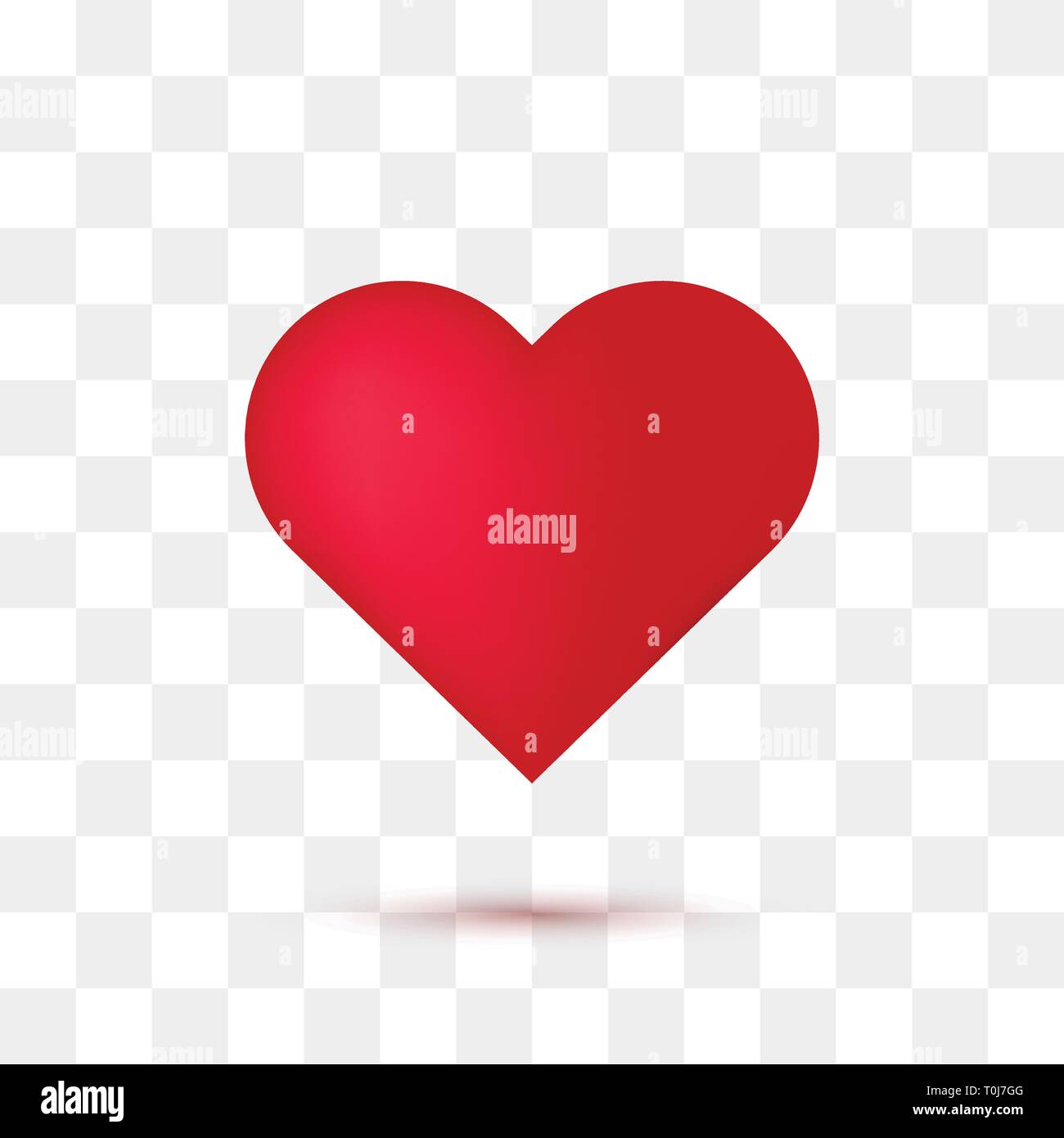 Réaliste, coeur rouge isolé. Vector illustration Image Vectorielle ...