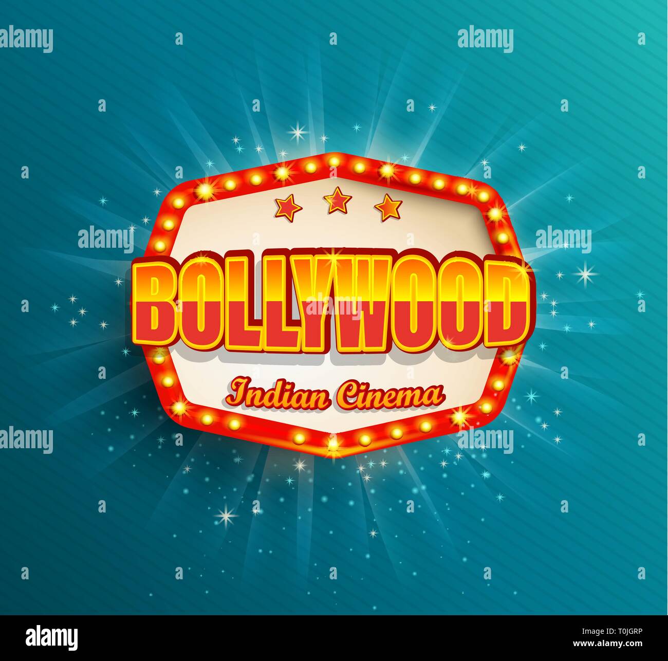 Indian bollywood movie cinema poster Banque d'images vectorielles - Alamy