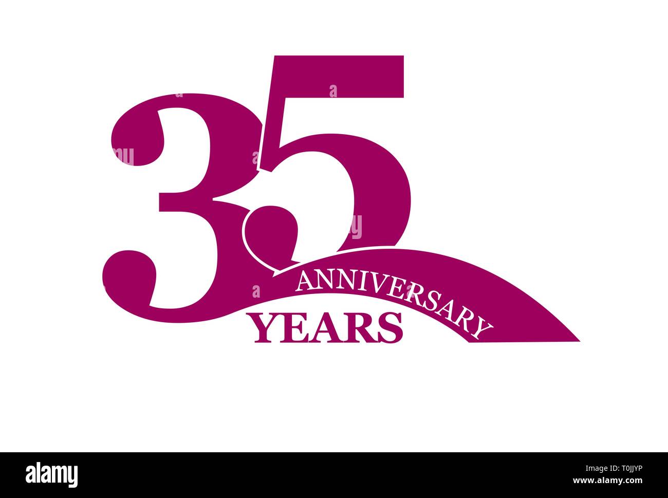 Logo anniversaire 35 ans Banque de photographies et d’images à haute ...