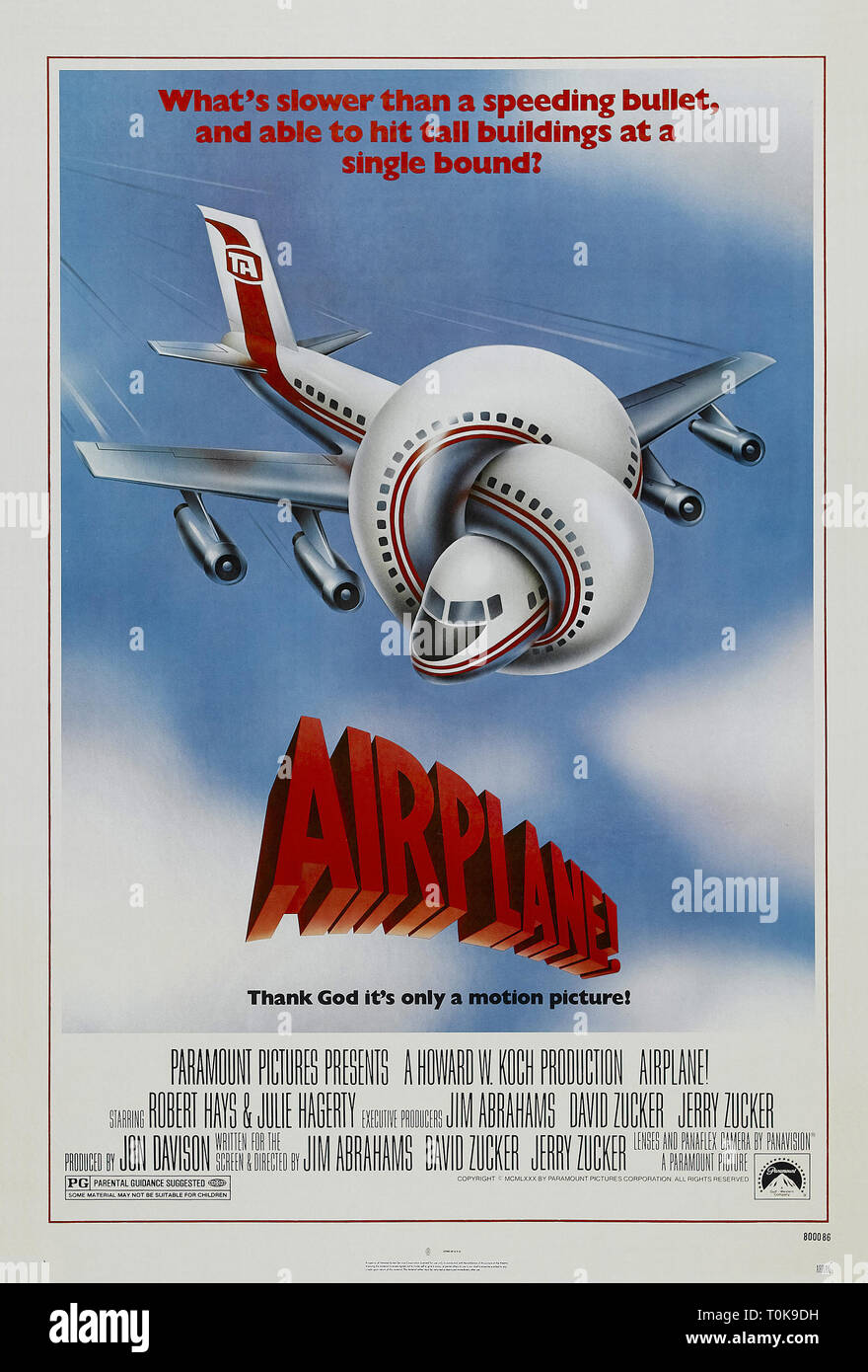 Airplane movie poster Banque de photographies et d’images à haute ...