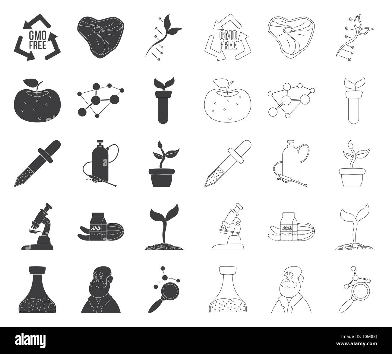 Presse-papiers,viande,OGM,apple,adn,groupe,,tube,pipette,pulvérisateur ...