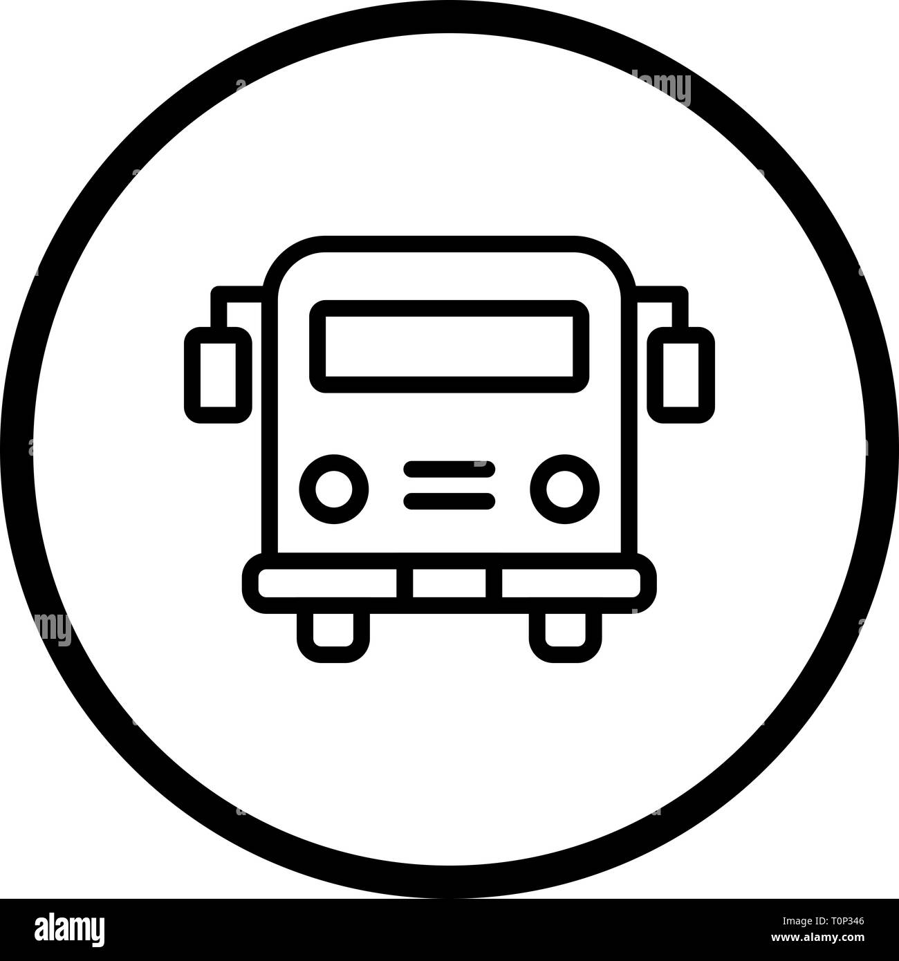 School bus circle icon Banque de photographies et d’images à haute ...