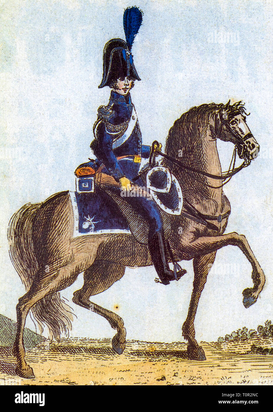 Royal carabinier à cheval avec une carabine Photo Stock - Alamy