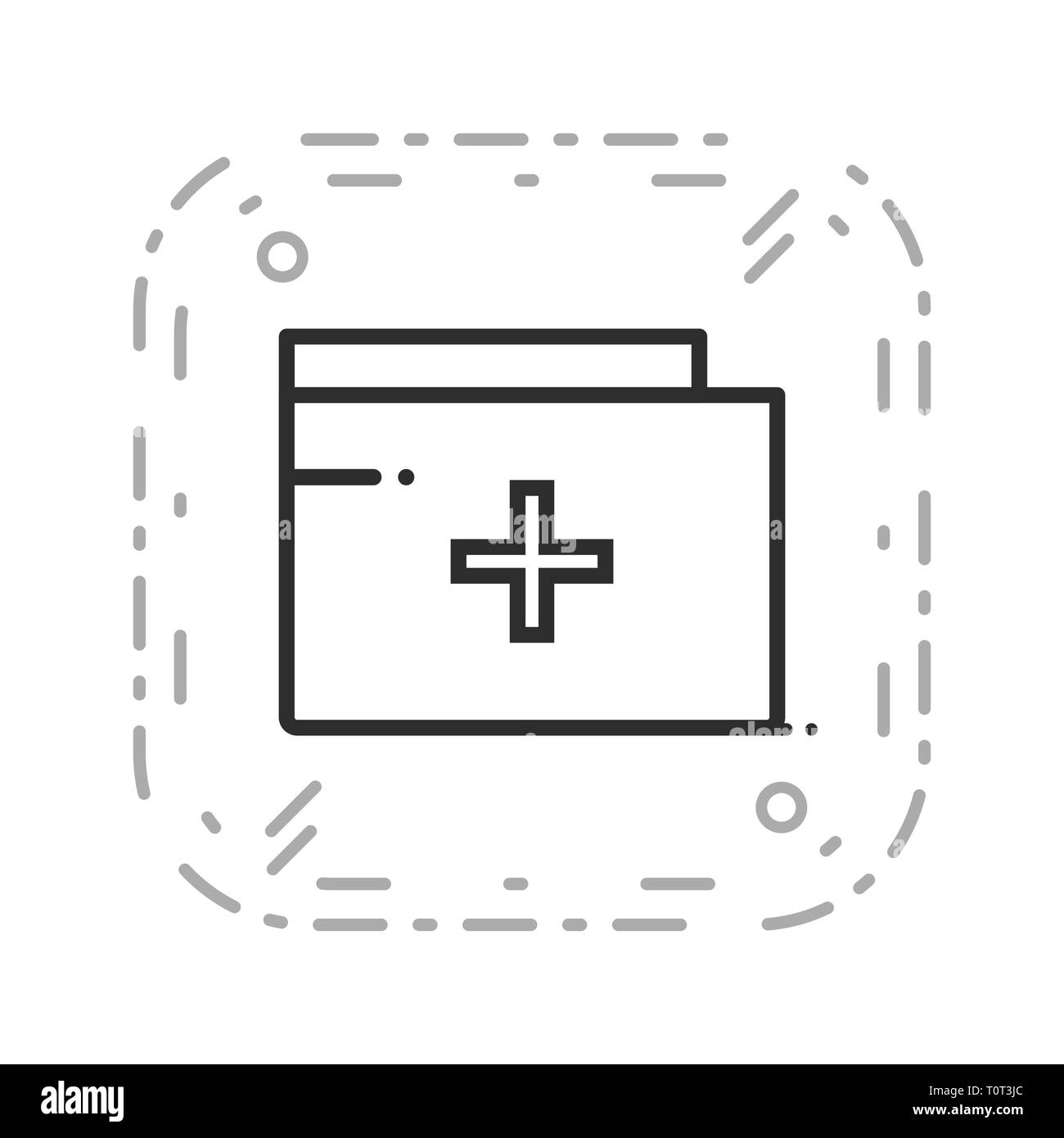 L'icône de dossier médical Illustration Photo Stock - Alamy