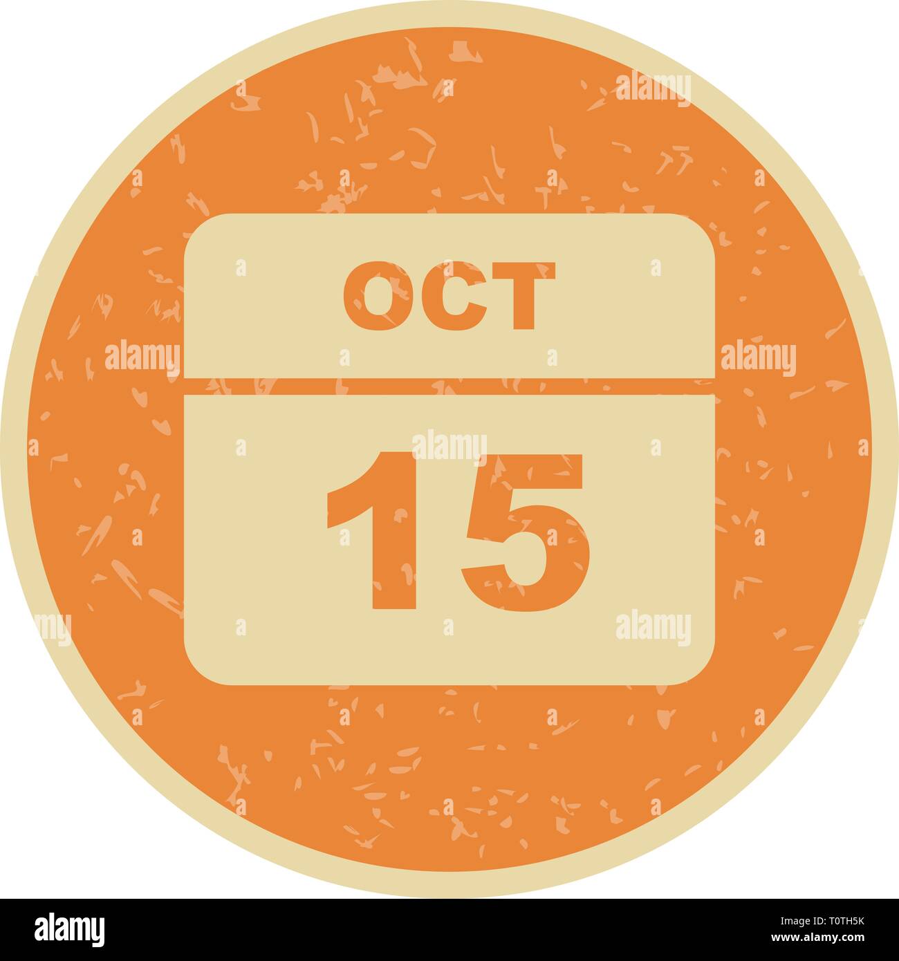 Date Du 15 octobre, sur une seule journée Photo Stock - Alamy