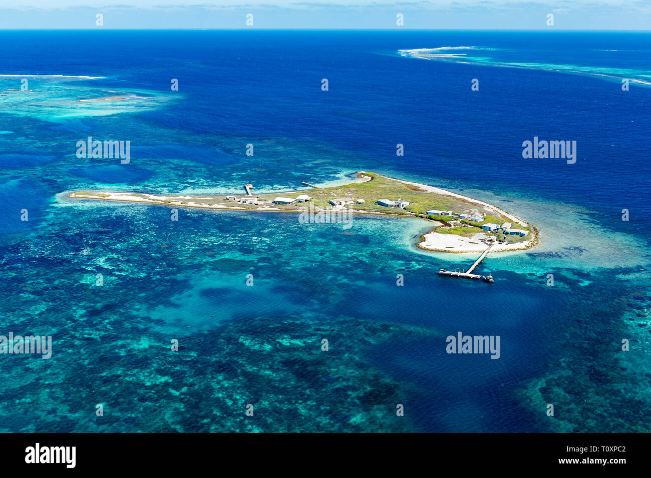 Dans le Beacon Island Houtman Abrolhos avant l'île a été remis en état ...