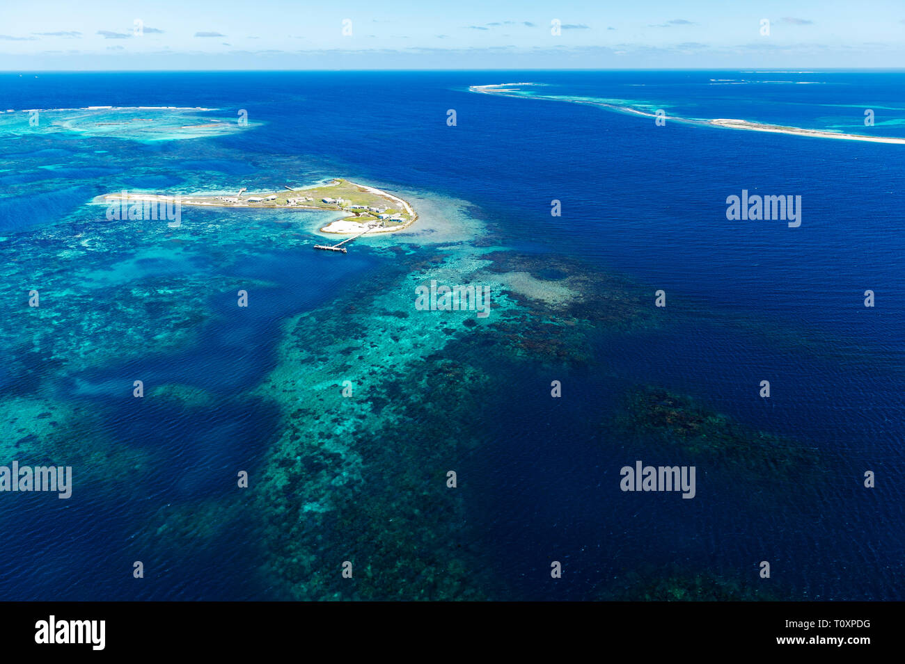 Dans le Beacon Island Houtman Abrolhos avant l'île a été remis en état ...