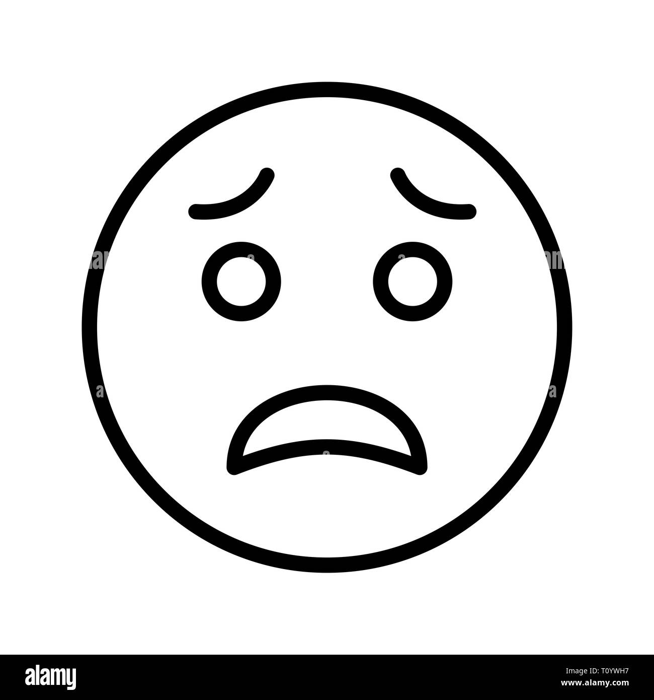 Illustration peur Icône Emoji Photo Stock - Alamy