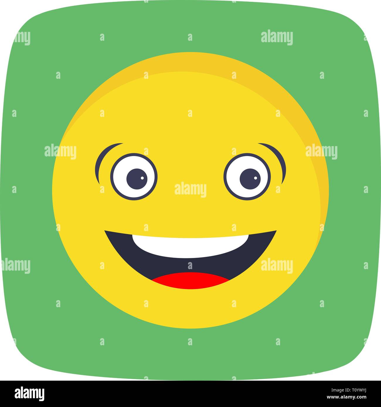 Icône Emoji rire Illustration Photo Stock - Alamy