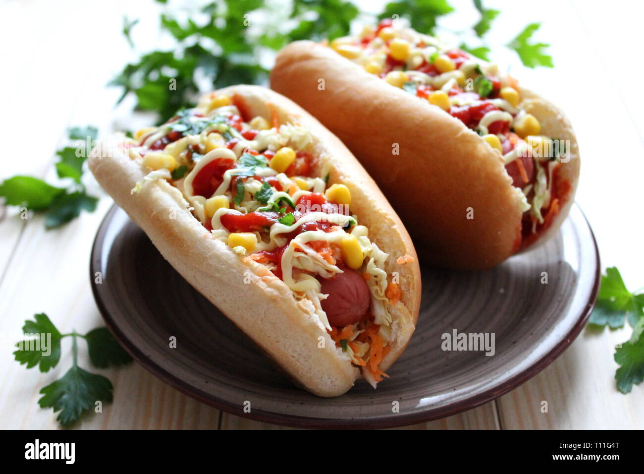 American hot dog Banque de photographies et d’images à haute résolution ...