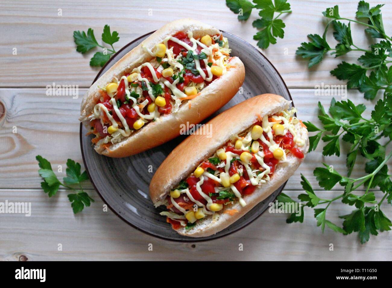 American hot dog Banque de photographies et d’images à haute résolution ...