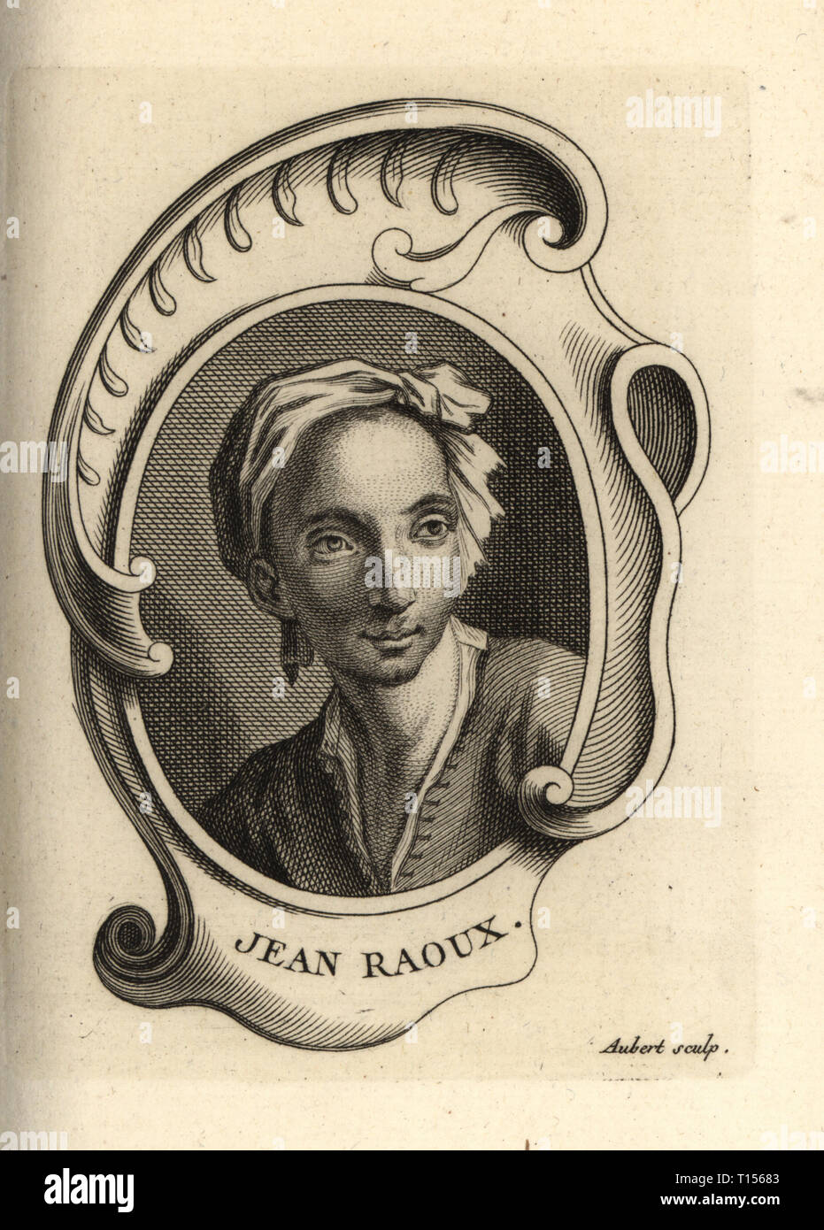 Portrait de Jean Raoux, peintre français 1677-1734. La gravure sur ...