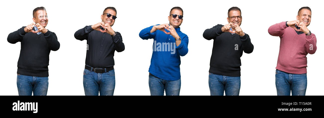 Composition de l'âge moyen arabe sur fond isolé smiling in love ...