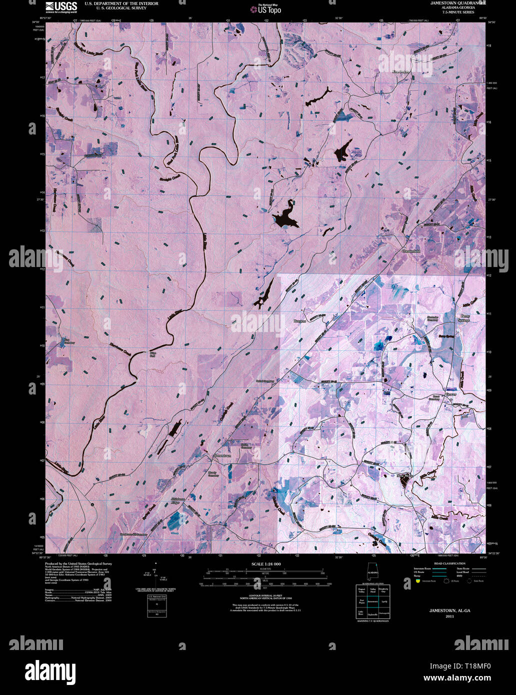 Jamestown Map Banque d'image et photos - Alamy