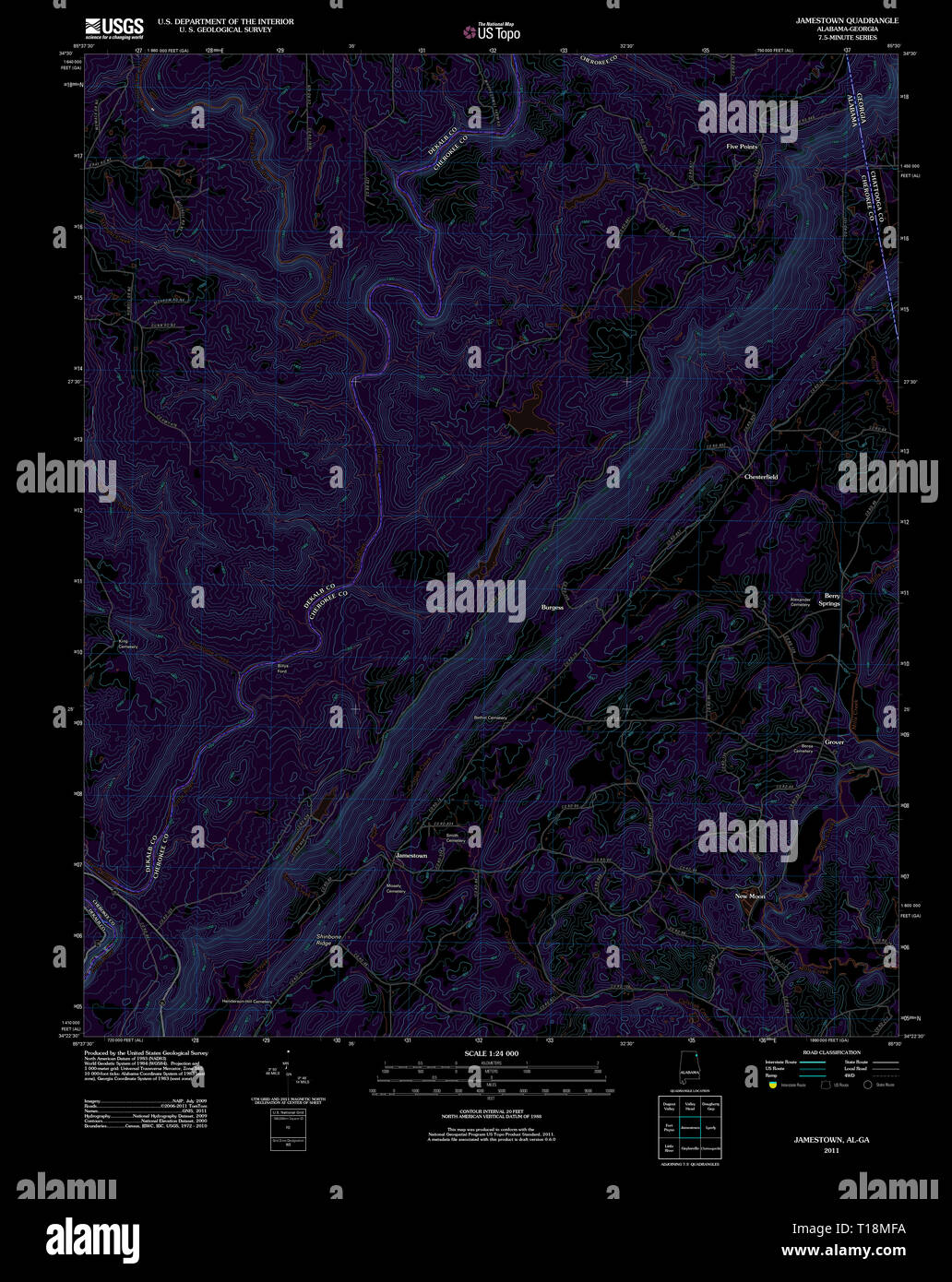 Jamestown Map Banque d'image et photos - Alamy